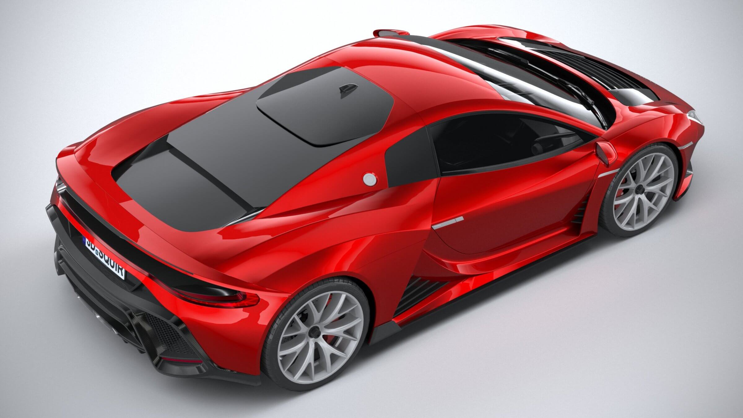 Generic Supercar V1 2020 Low Poly - 3D Model by SQUIR