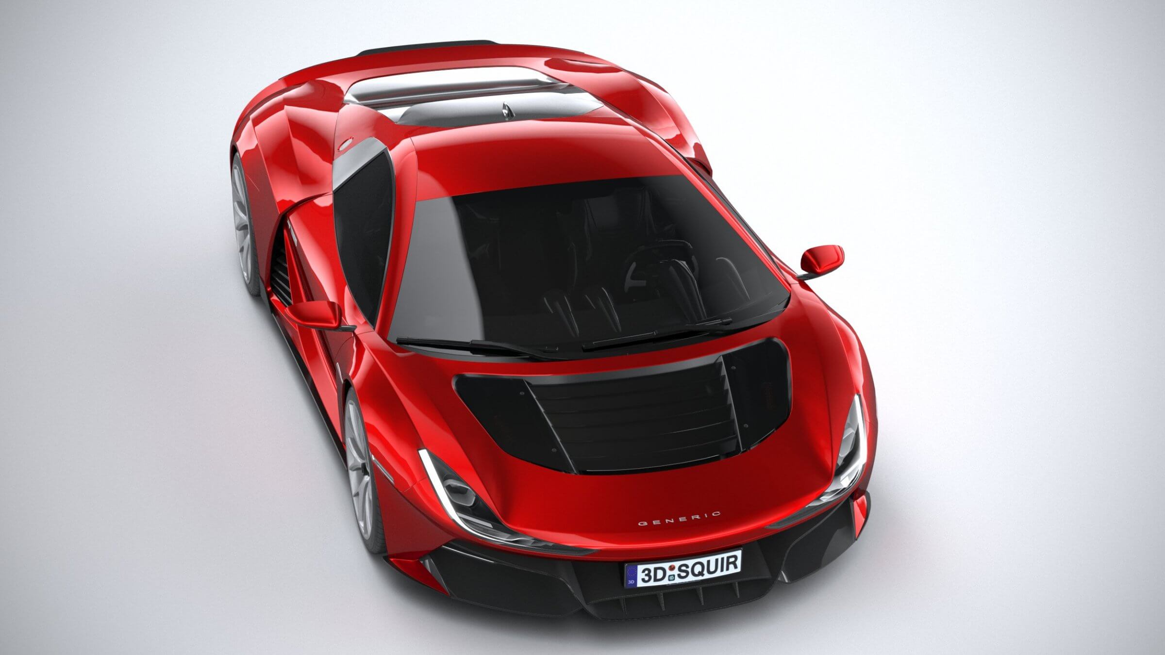 Generic Supercar V1 2020 Low Poly - 3D Model by SQUIR