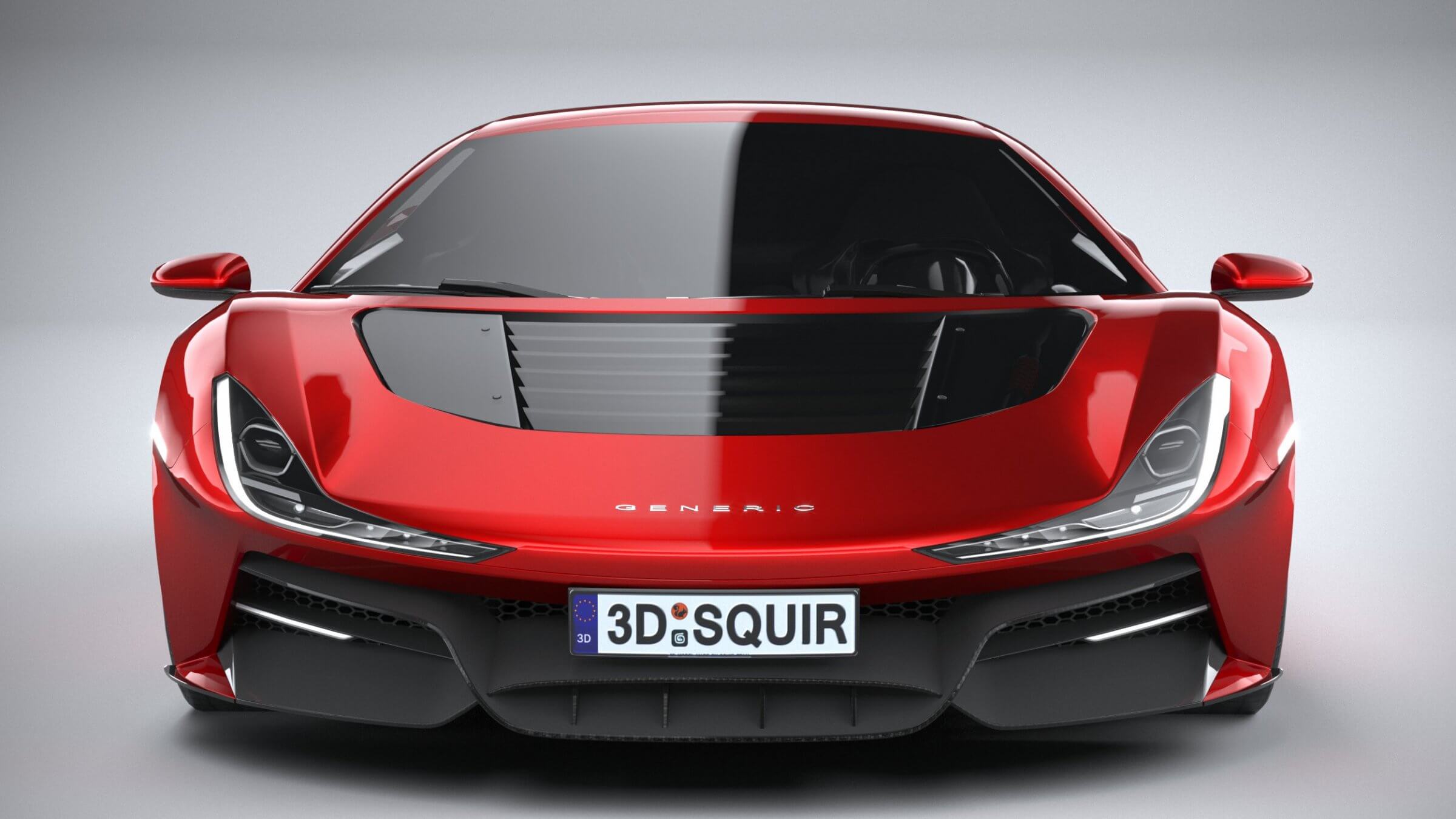 Generic Supercar V1 2020 Low Poly - 3D Model by SQUIR