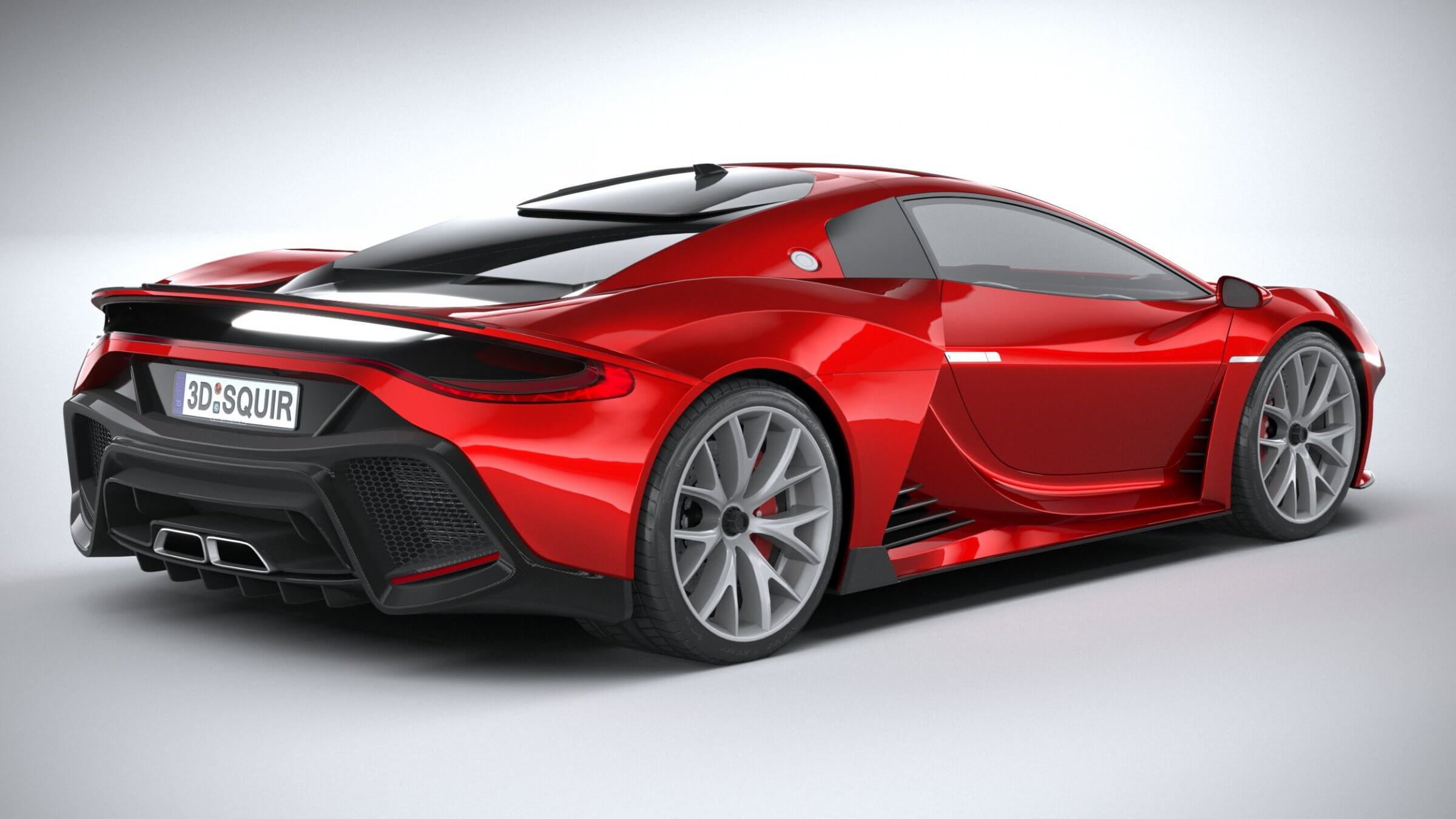 Generic Supercar V1 2020 Low Poly - 3D Model by SQUIR