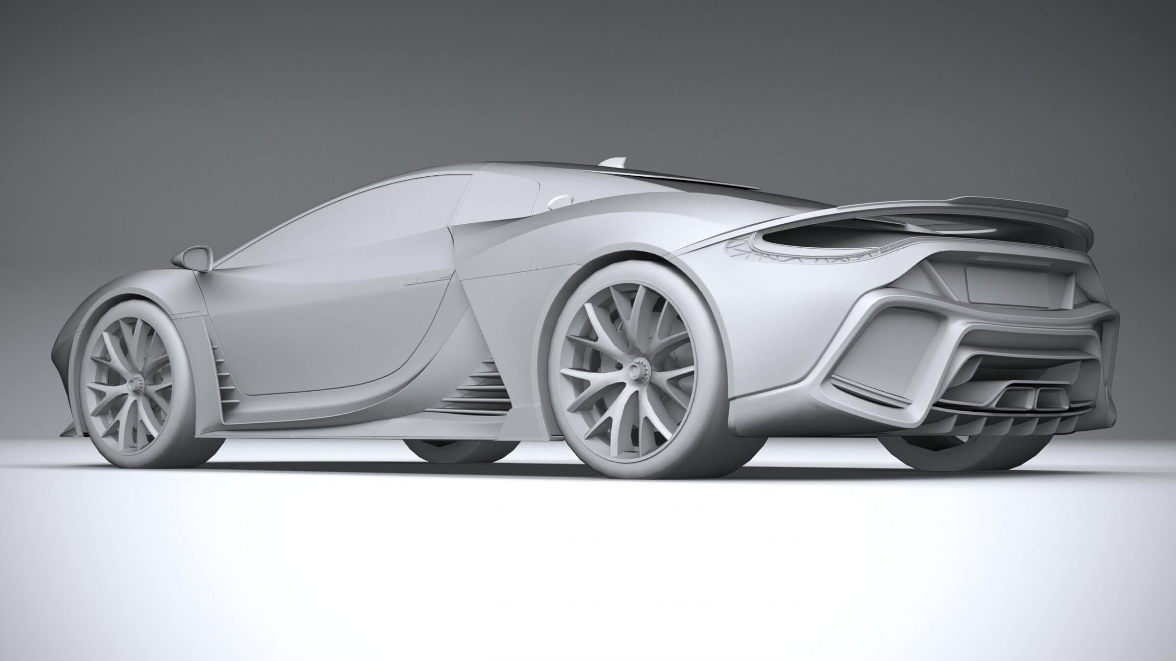 Generic Supercar V1 2020 Low Poly - 3D Model by SQUIR