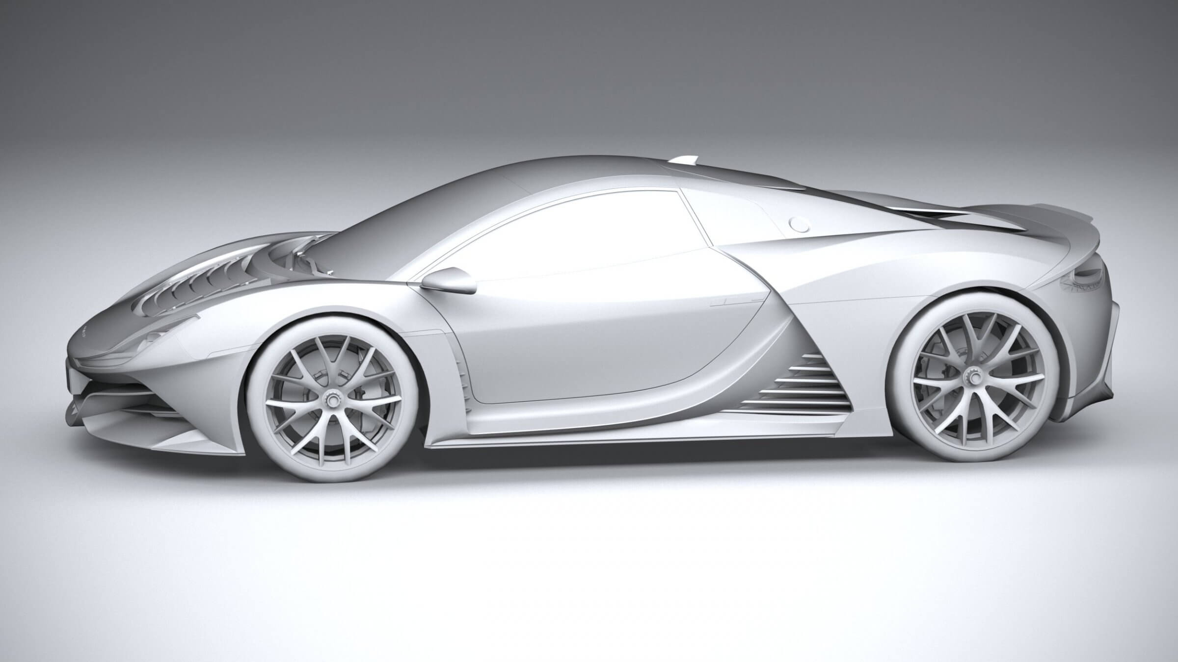 Generic Supercar V1 2020 Low Poly - 3D Model by SQUIR