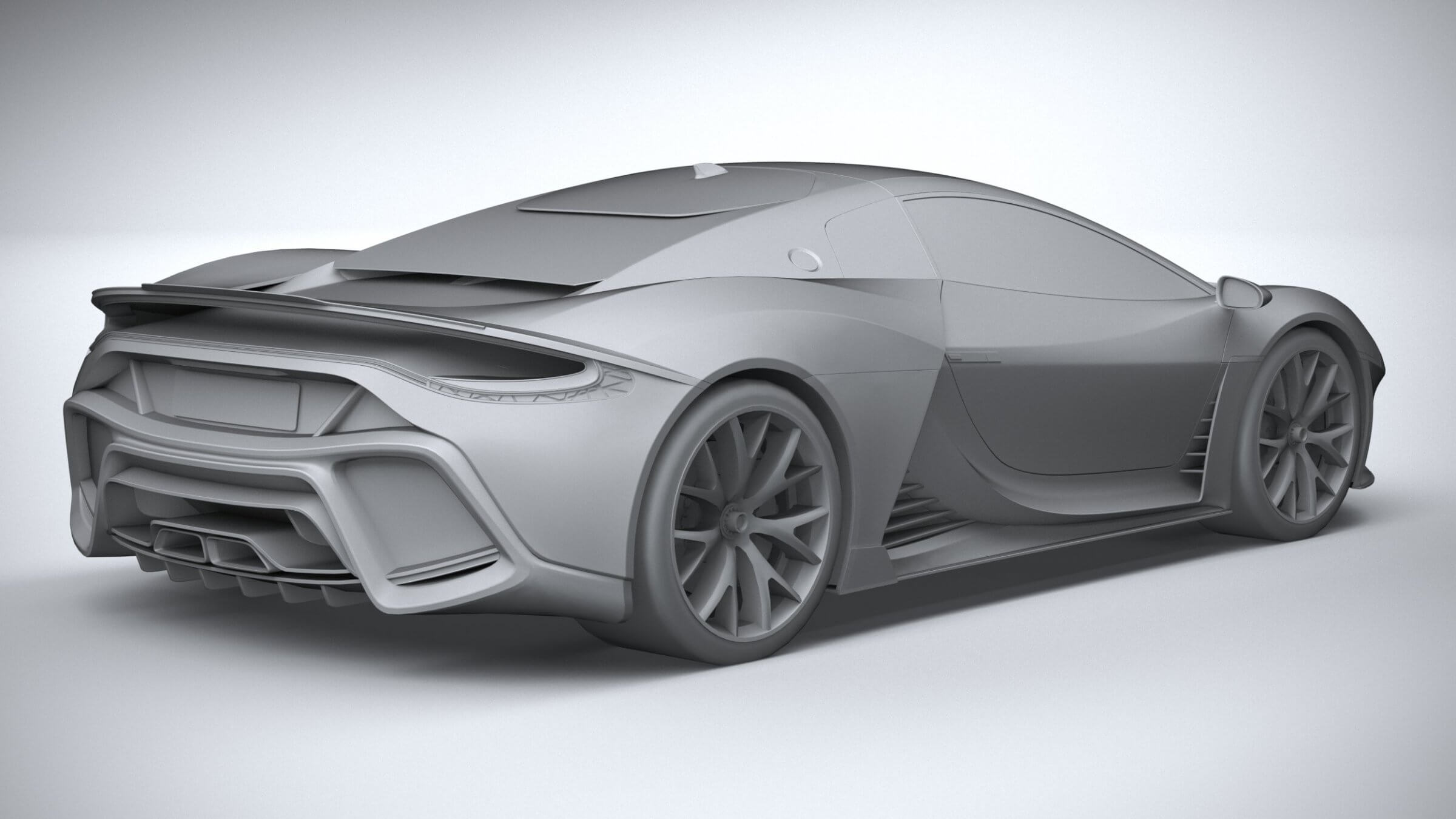 Generic Supercar V1 2020 Low Poly - 3D Model by SQUIR