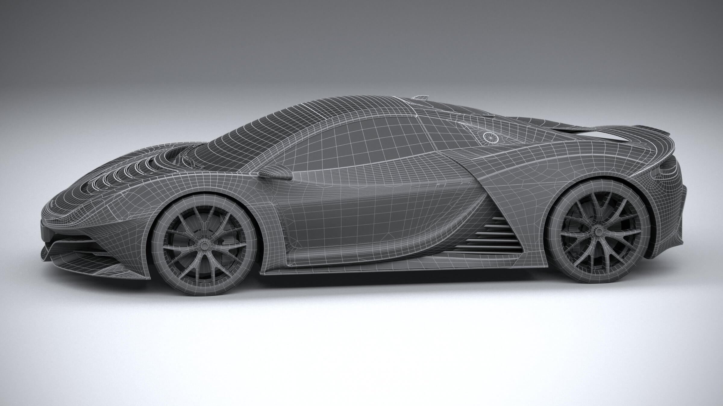 Generic Supercar V1 2020 Low Poly - 3D Model by SQUIR