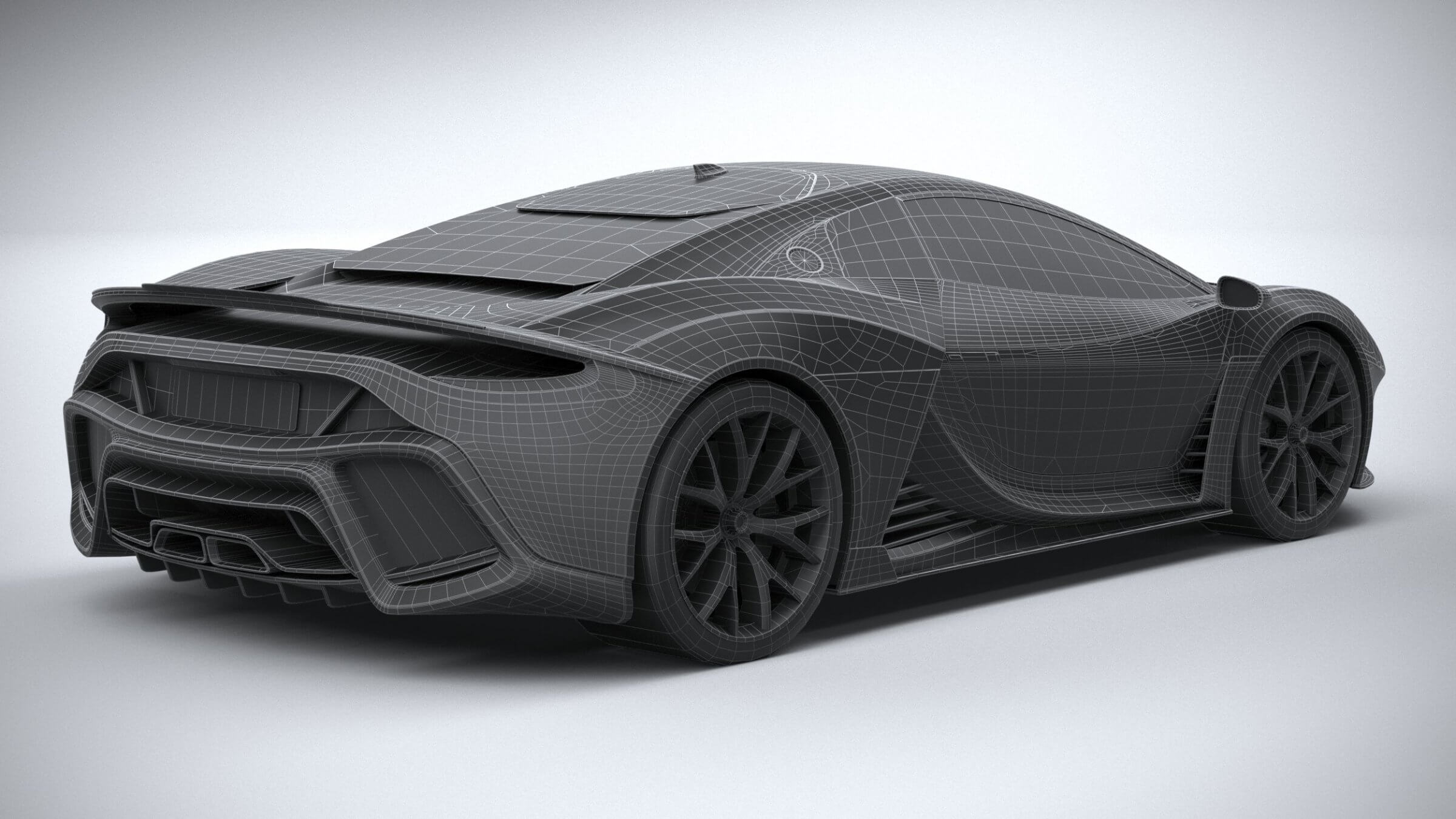 Generic Supercar V1 2020 Low Poly - 3D Model by SQUIR