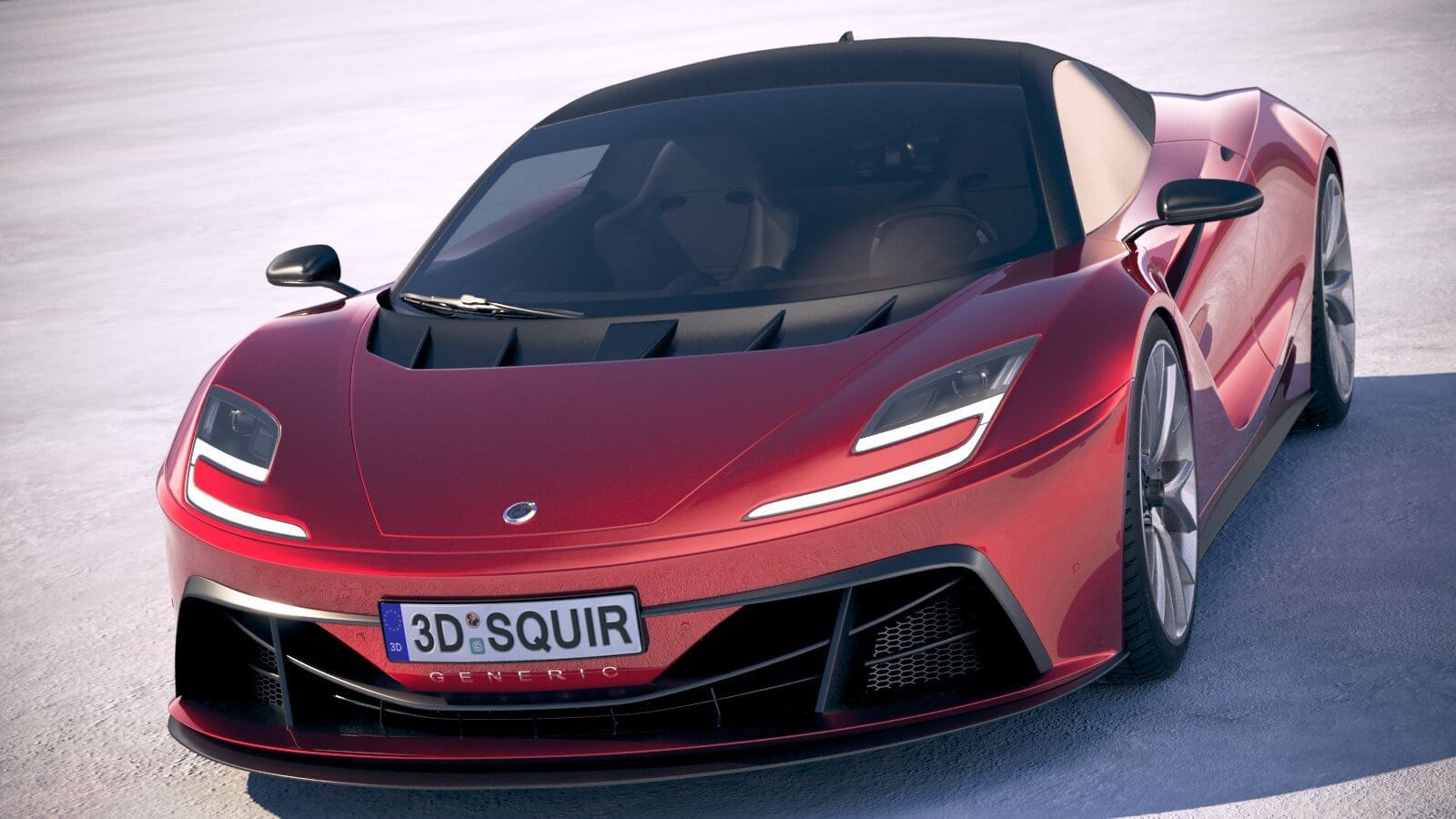 Generic Supercar V2 2018 - 3D Model by SQUIR