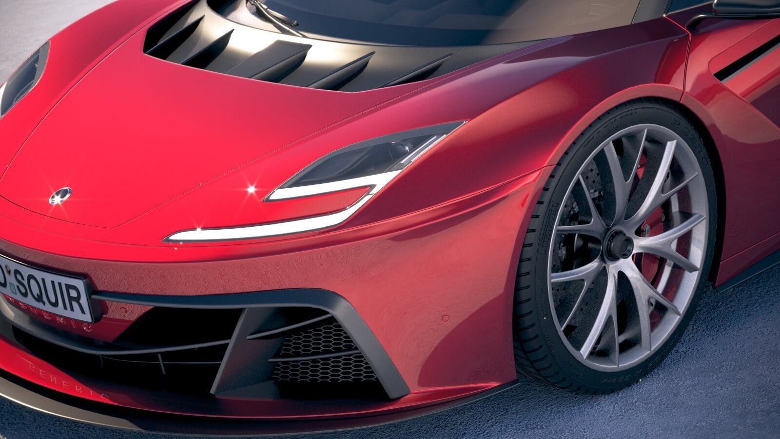 Generic Supercar V2 2018 - 3D Model by SQUIR