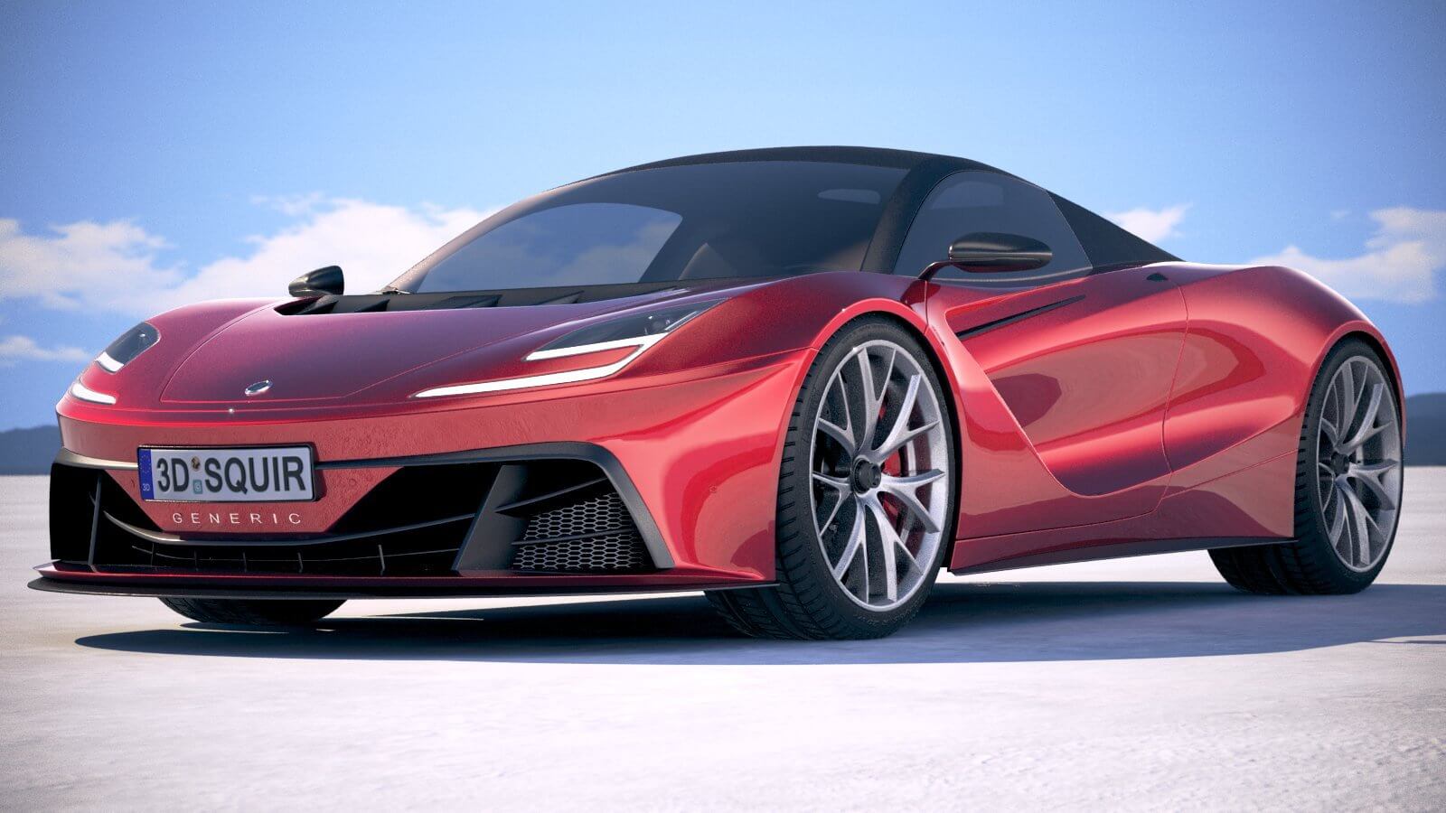 Generic Supercar V2 2018 - 3D Model by SQUIR