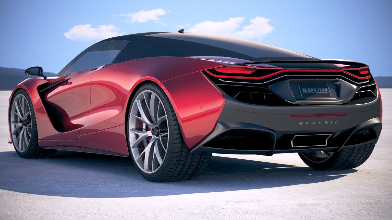 Generic Supercar V2 2018 - 3D Model by SQUIR