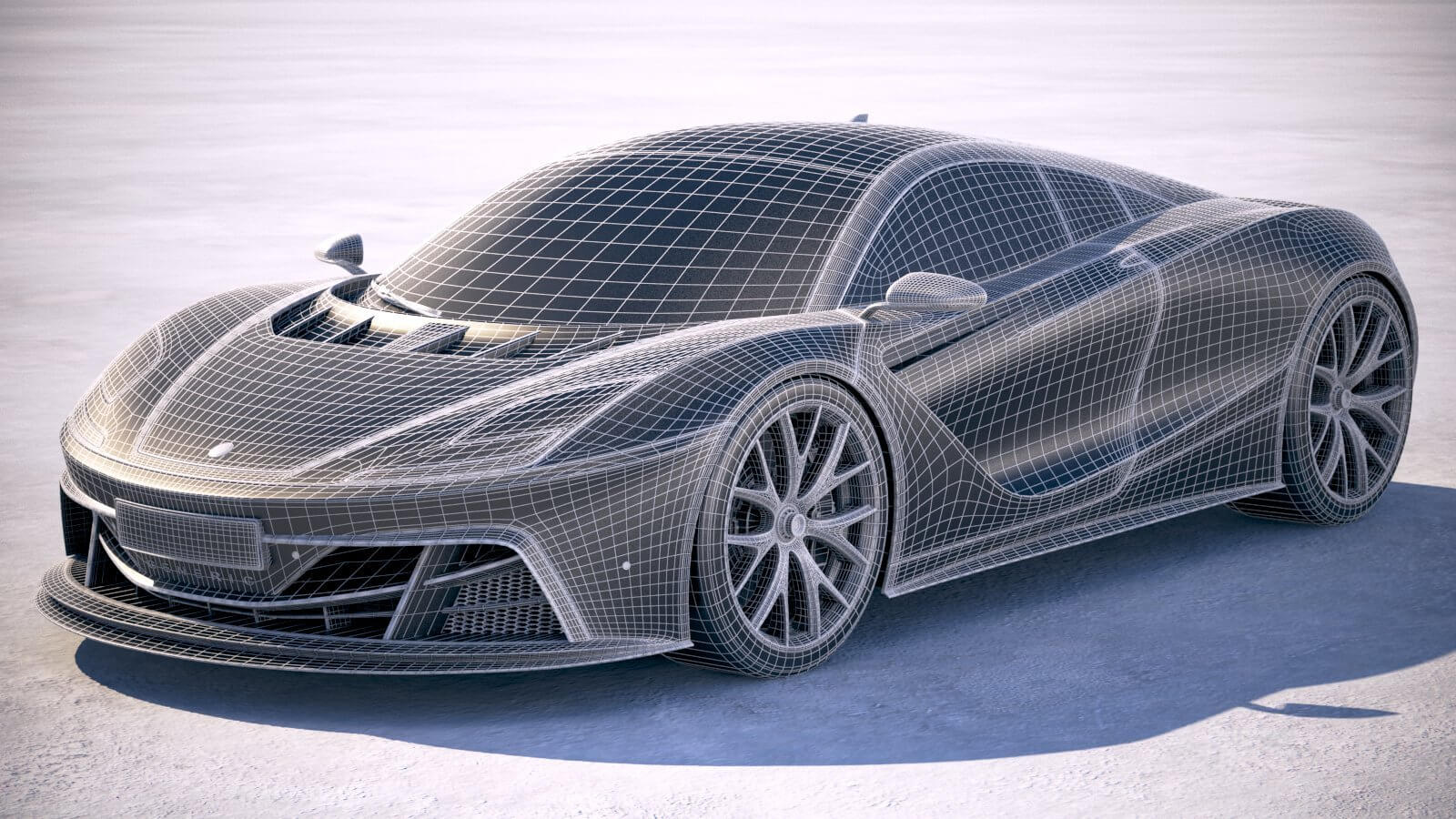 Generic Supercar V2 2018 - 3D Model by SQUIR