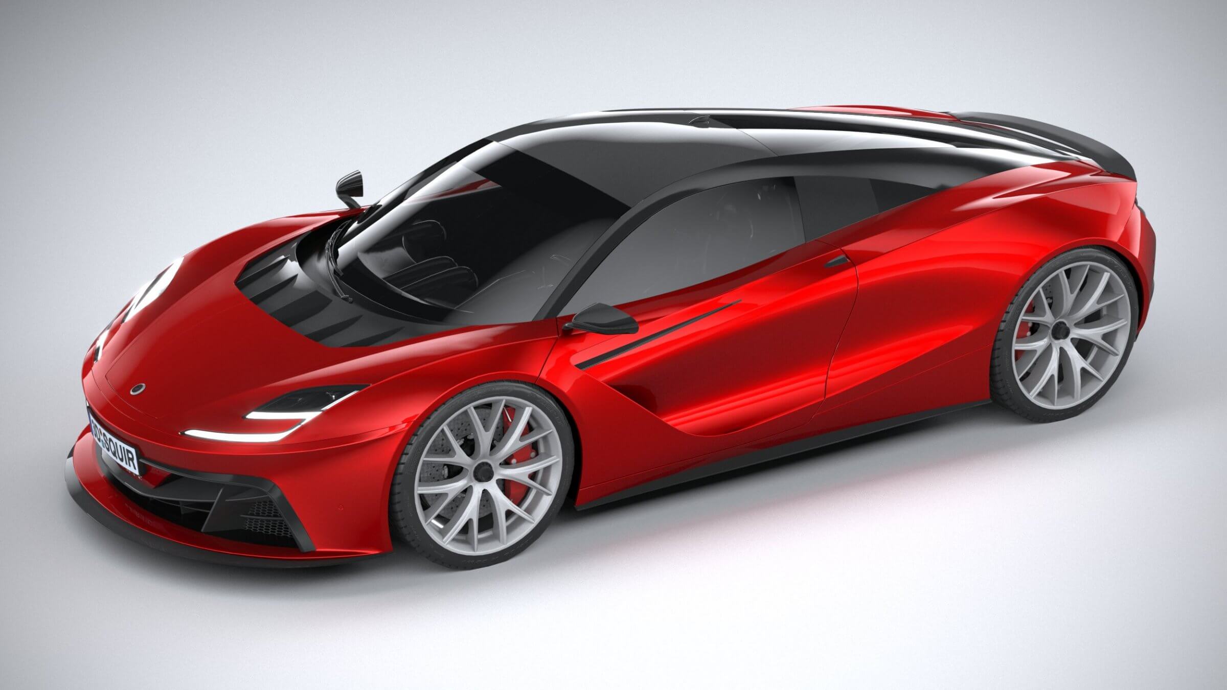 Generic Supercar V2 2020 Low Poly - 3D Model by SQUIR