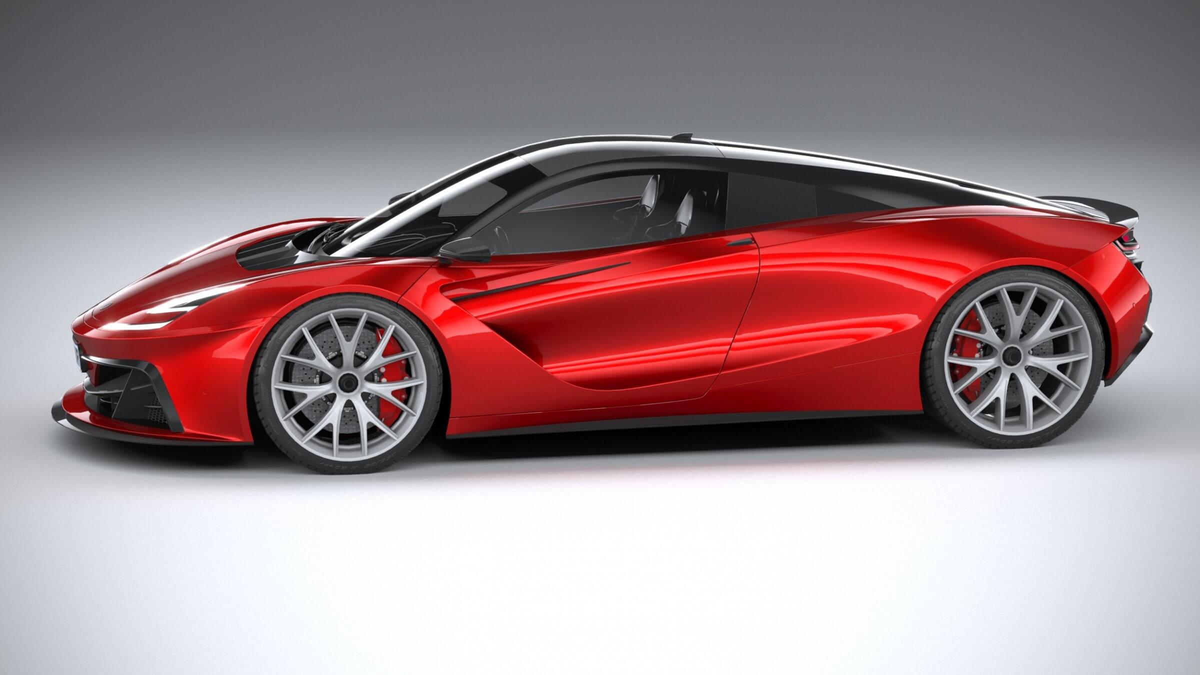 Generic Supercar V2 2020 Low Poly - 3D Model by SQUIR