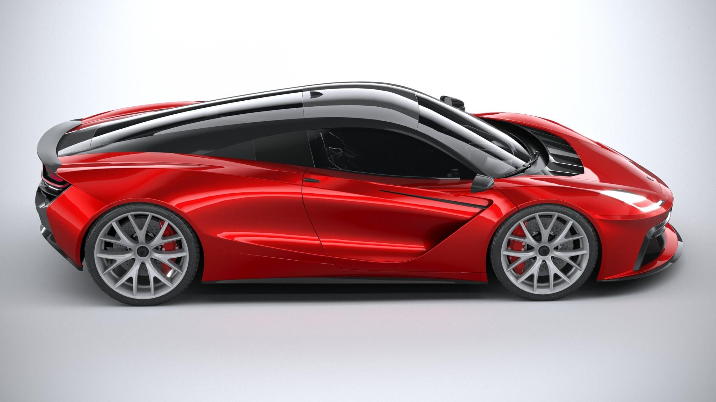 Generic Supercar V2 2020 Low Poly - 3D Model by SQUIR