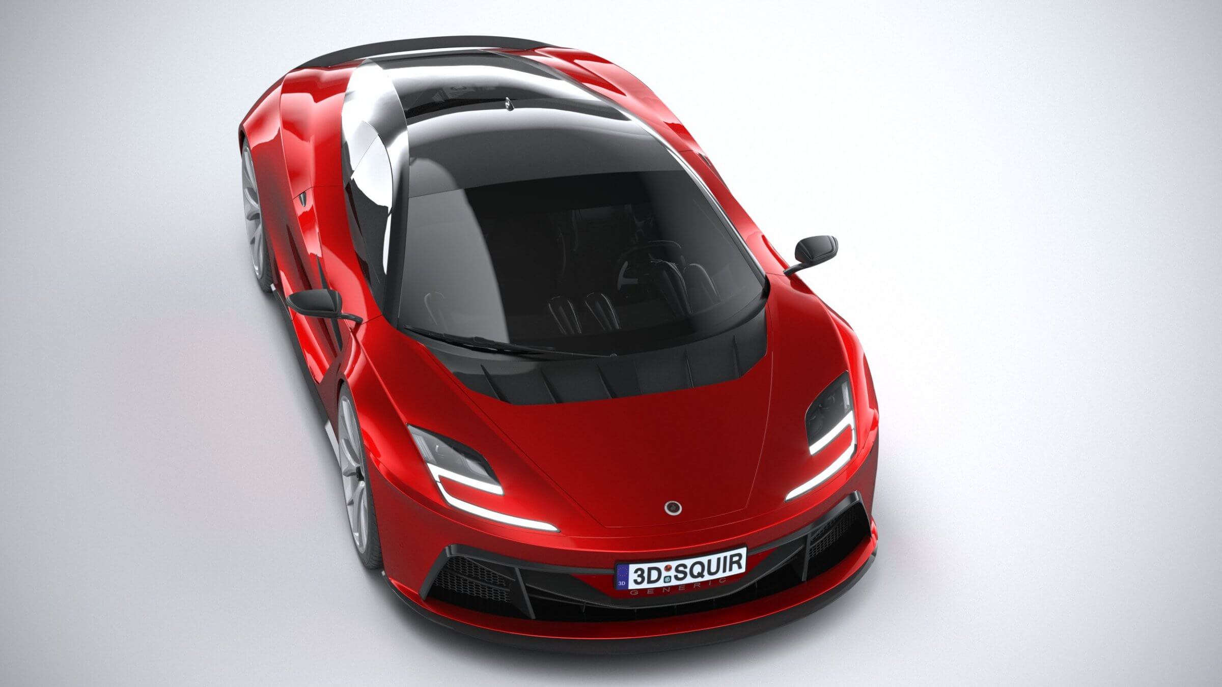 Generic Supercar V2 2020 Low Poly - 3D Model by SQUIR