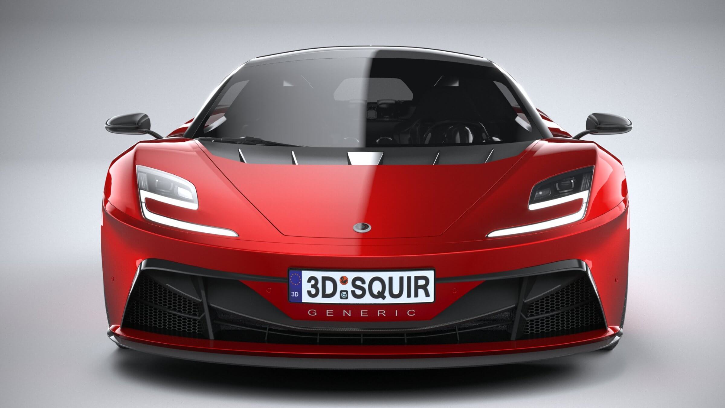 Generic Supercar V2 2020 Low Poly - 3D Model by SQUIR