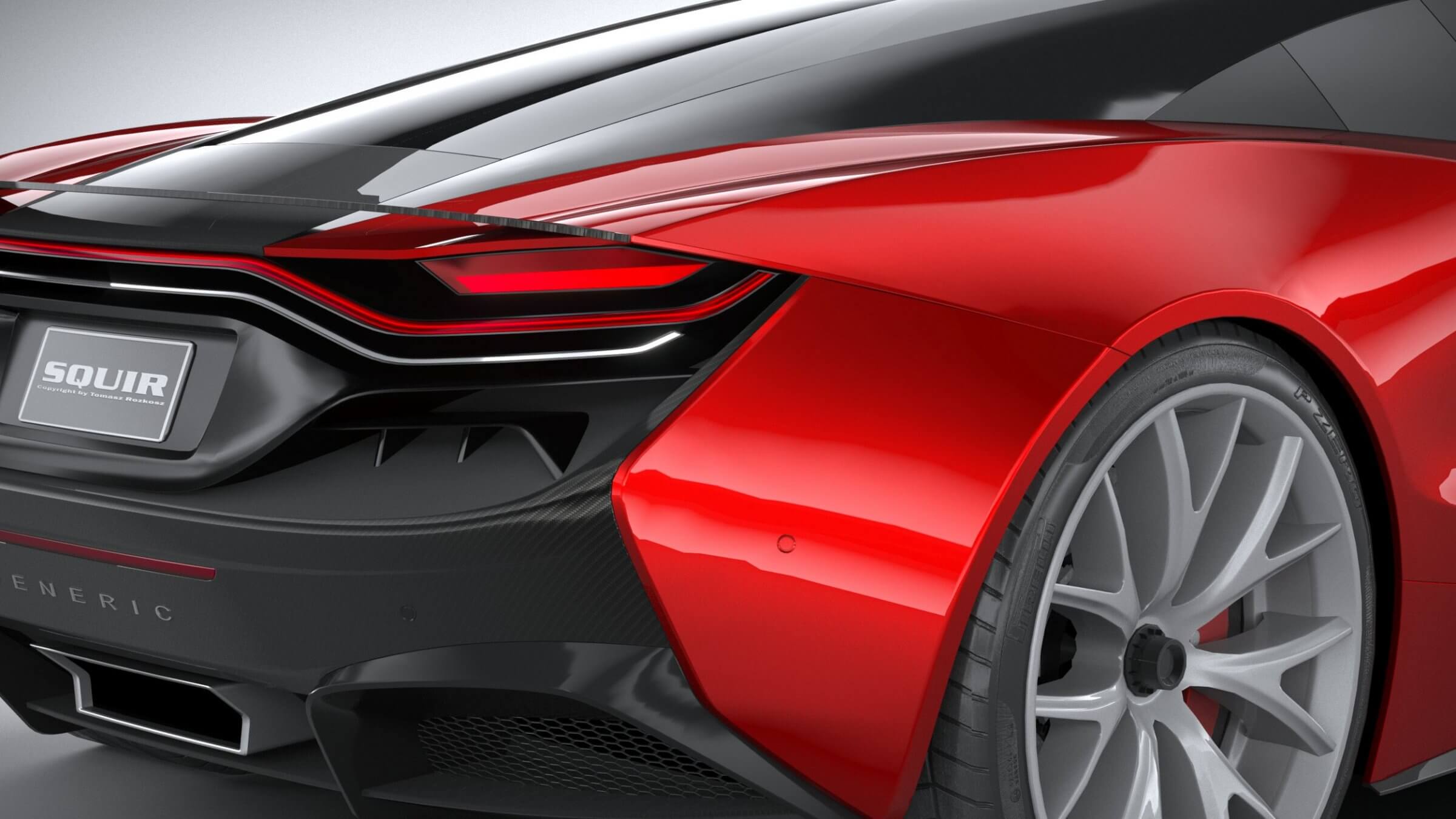 Generic Supercar V2 2020 Low Poly - 3D Model by SQUIR