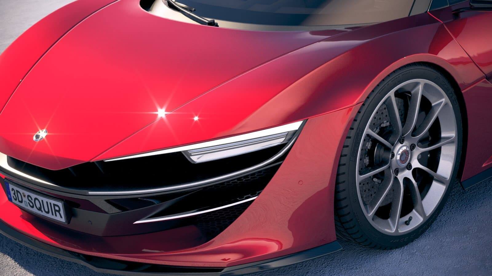 Generic Supercar V3 2018 - 3D Model by SQUIR