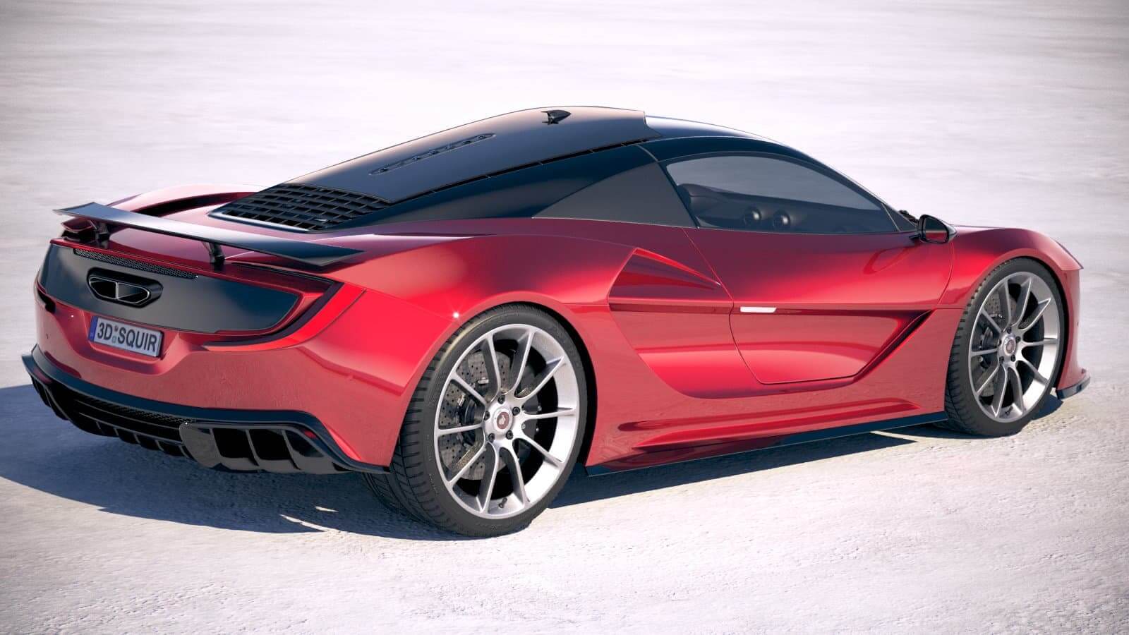 Generic Supercar V3 2018 - 3D Model by SQUIR