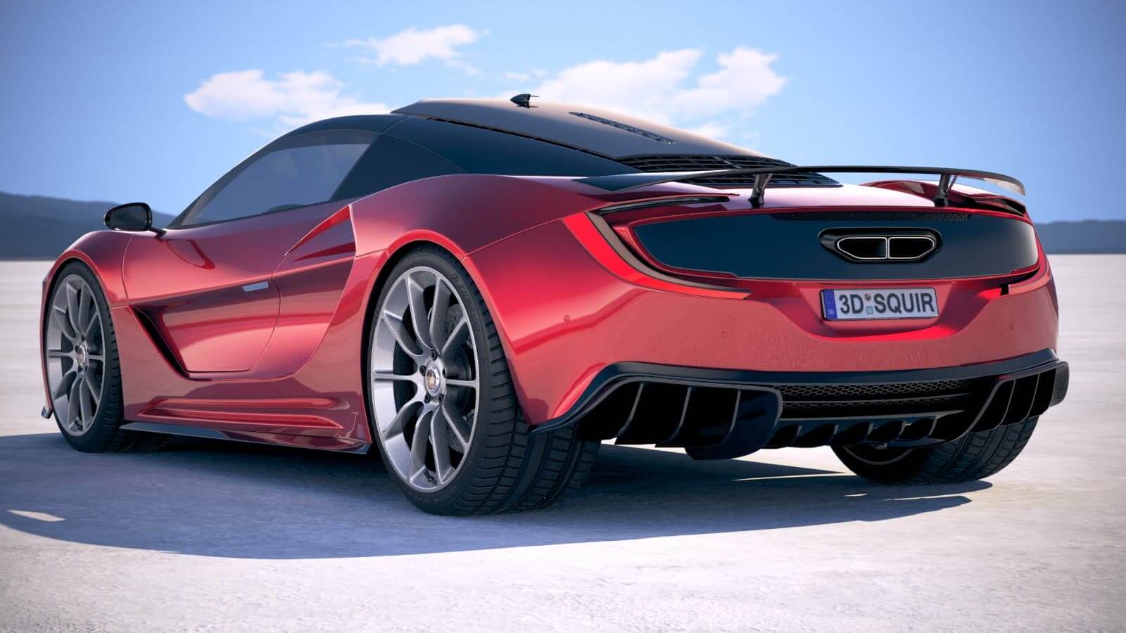 Generic Supercar V3 2018 - 3D Model by SQUIR