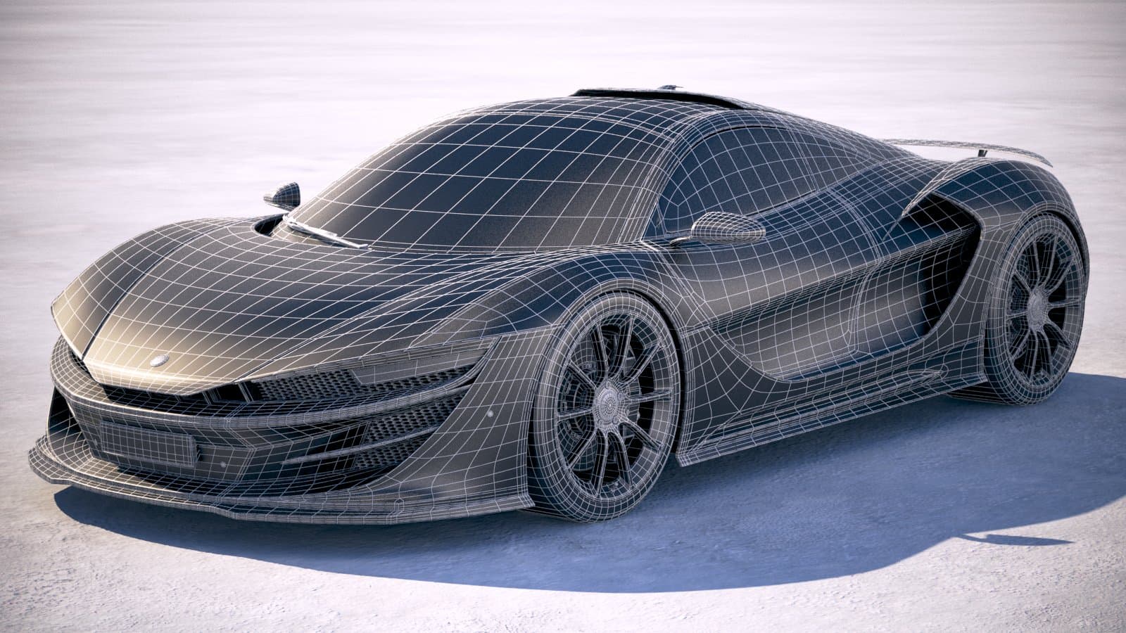 Generic Supercar V3 2018 - 3D Model by SQUIR