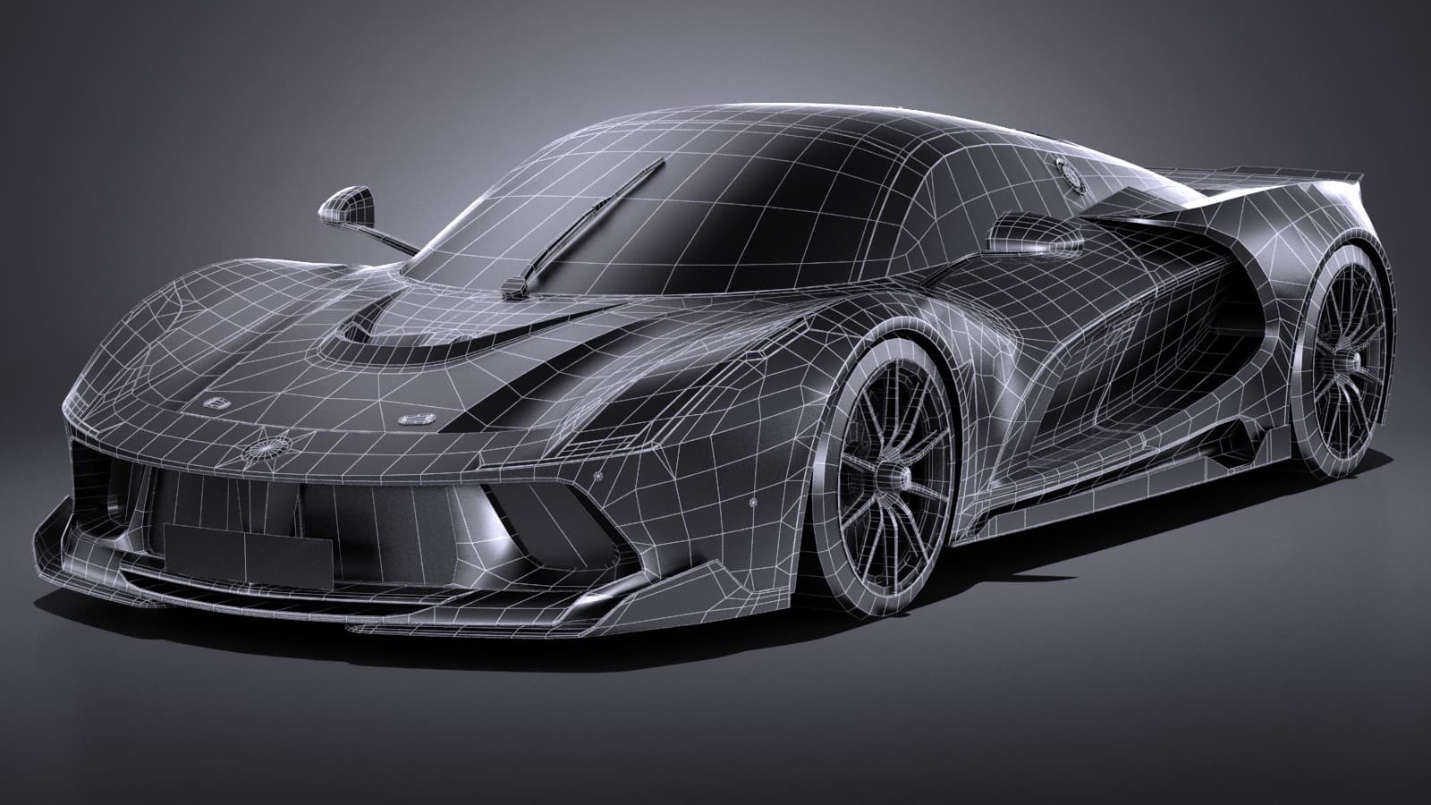 Generic Supercar - 3D Model by SQUIR