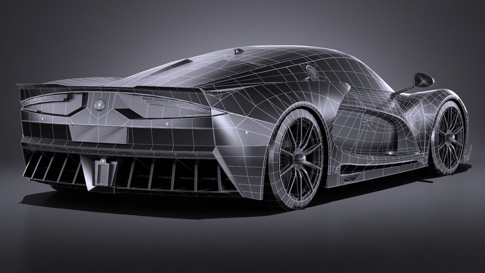 Generic Supercar - 3D Model by SQUIR