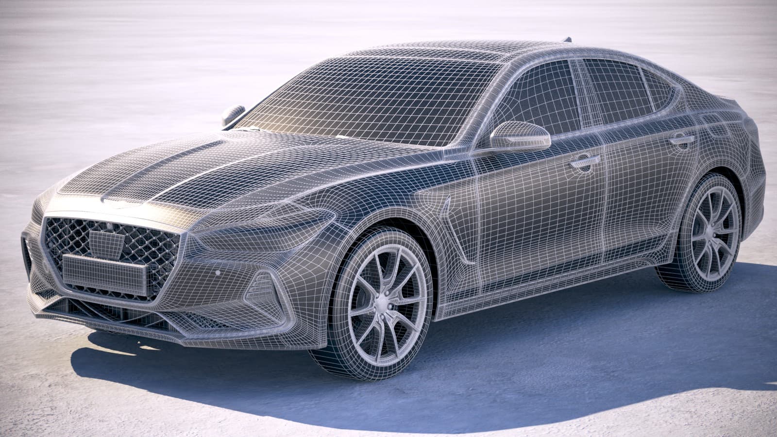 Genesis G70 2018 - 3D Model by SQUIR