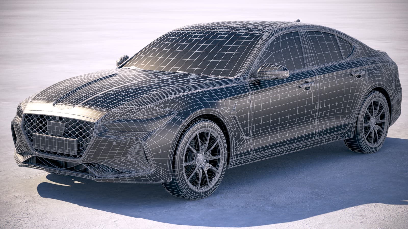 Genesis G70 2018 - 3D Model by SQUIR