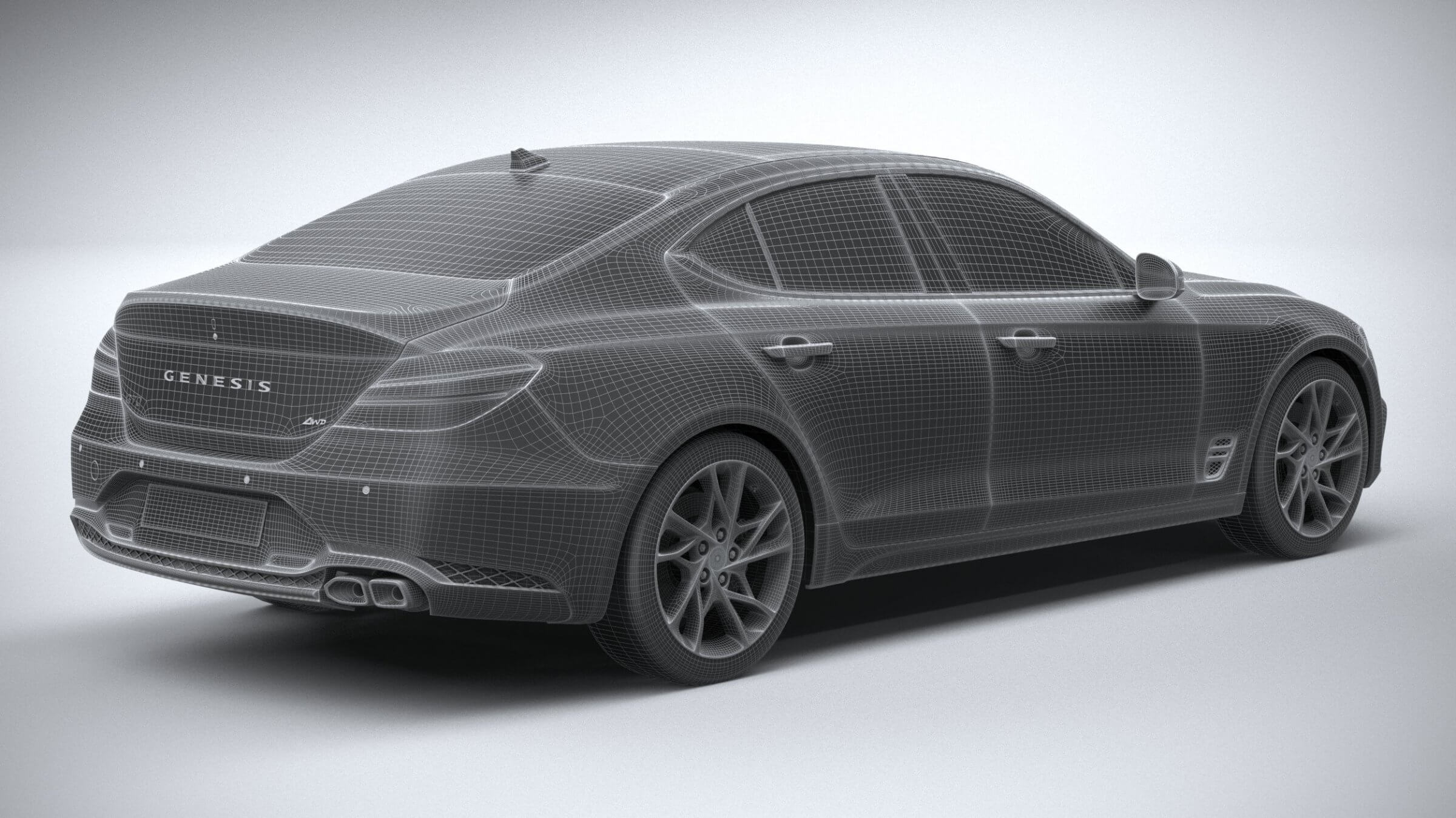 Genesis G70 2022 - 3D Model by SQUIR