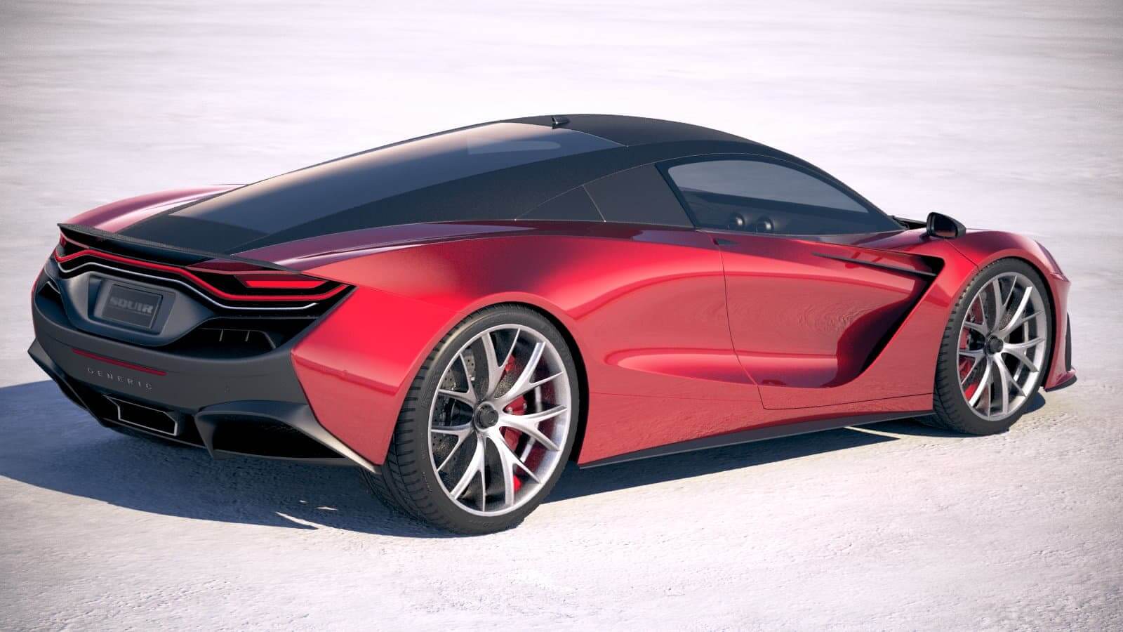 Generic Supercar V2 2018 - 3D Model by SQUIR