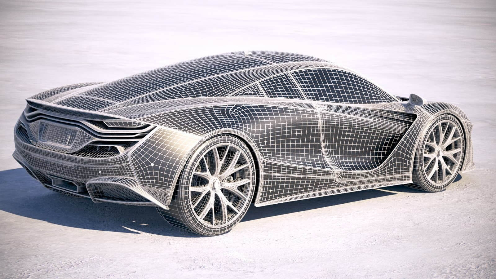 Generic Supercar V2 2018 - 3D Model by SQUIR