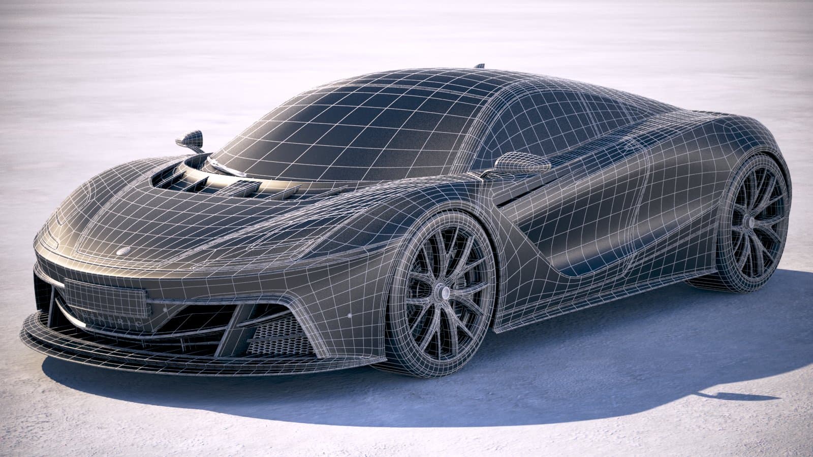 Generic Supercar V2 2018 - 3D Model by SQUIR