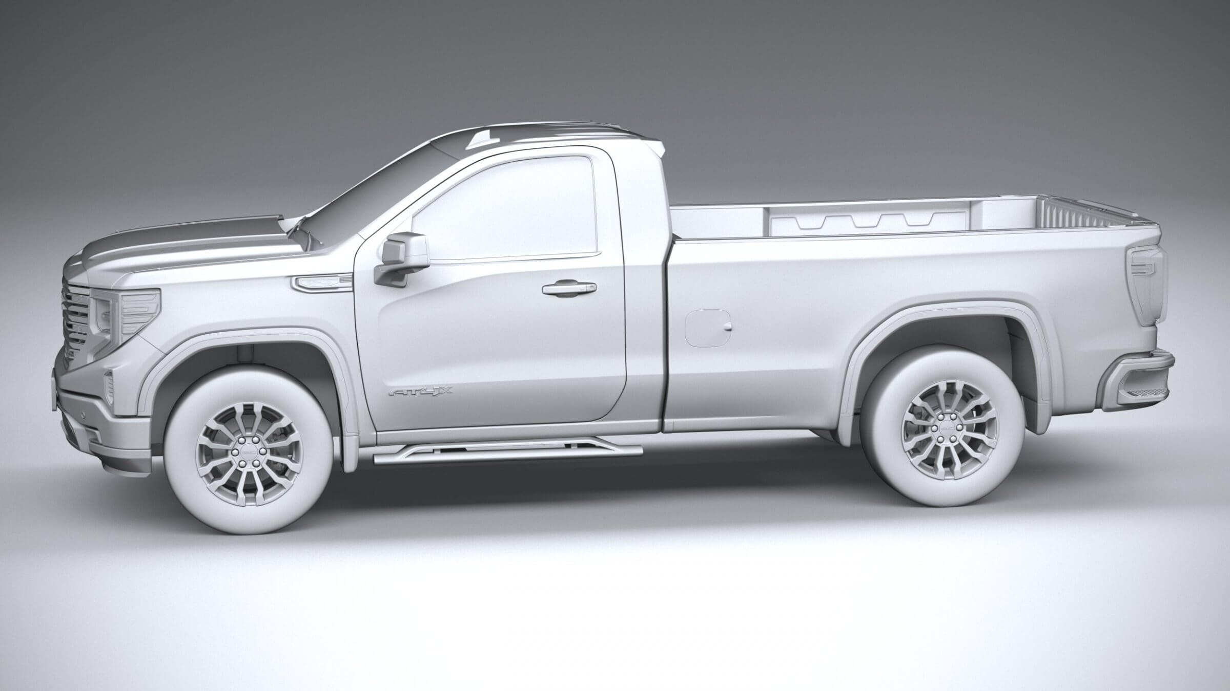 GMC Sierra AT4X Regular Cab 2022 - 3D Model by SQUIR