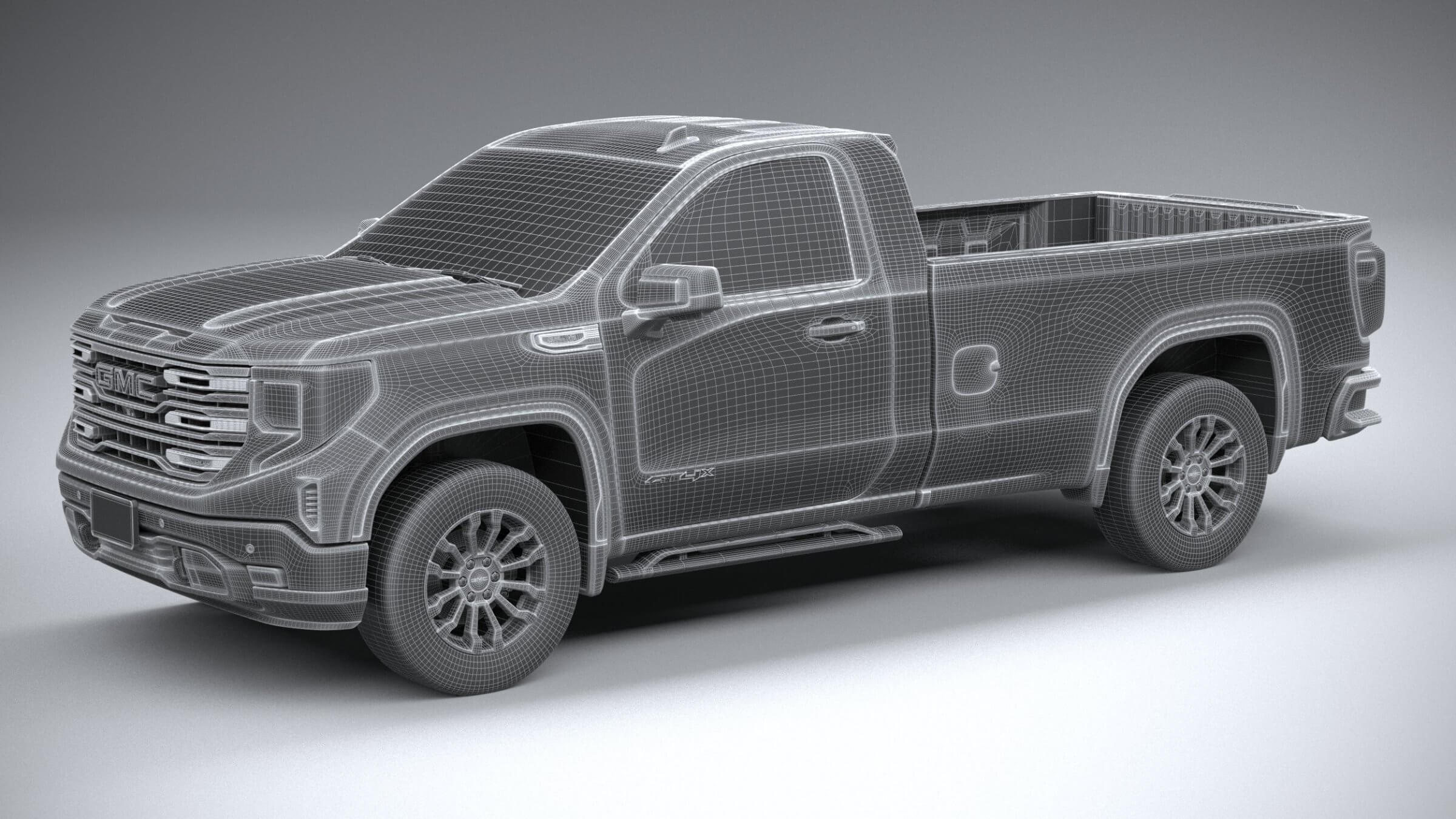 GMC Sierra AT4X Regular Cab 2022 - 3D Model by SQUIR