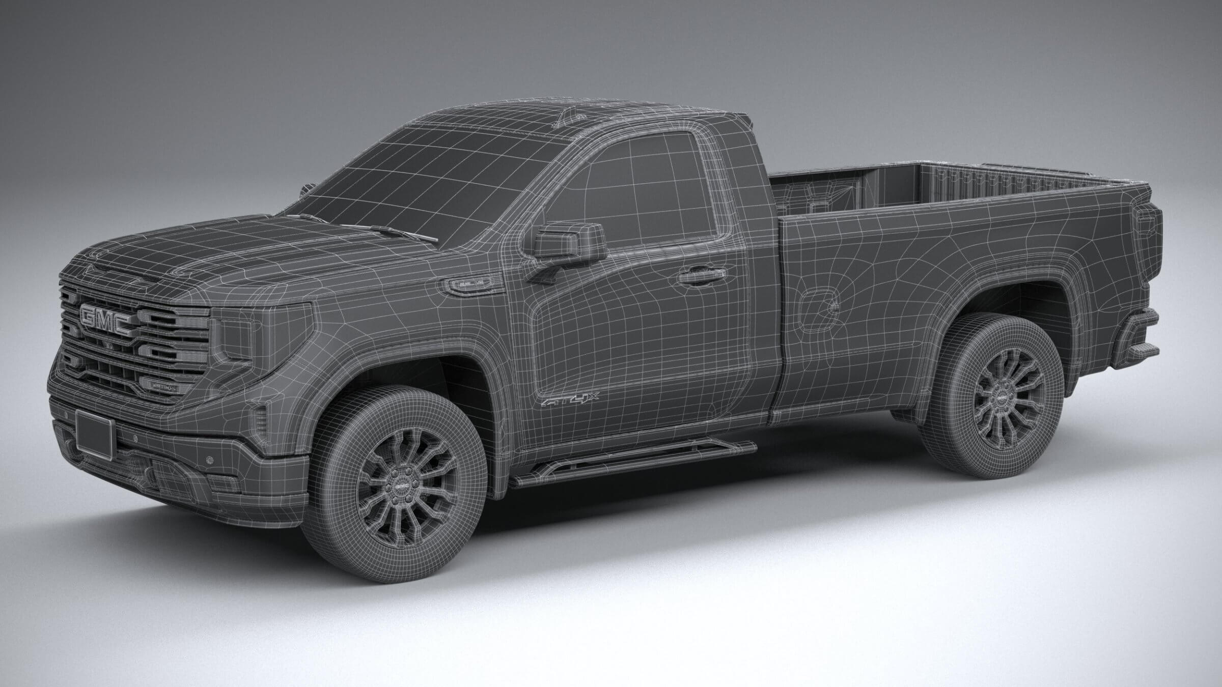 GMC Sierra AT4X Regular Cab 2022 - 3D Model by SQUIR