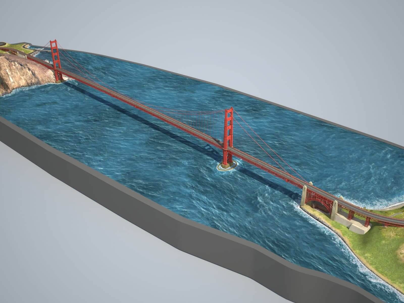 Golden Gate Bridge - 3D Model by SQUIR