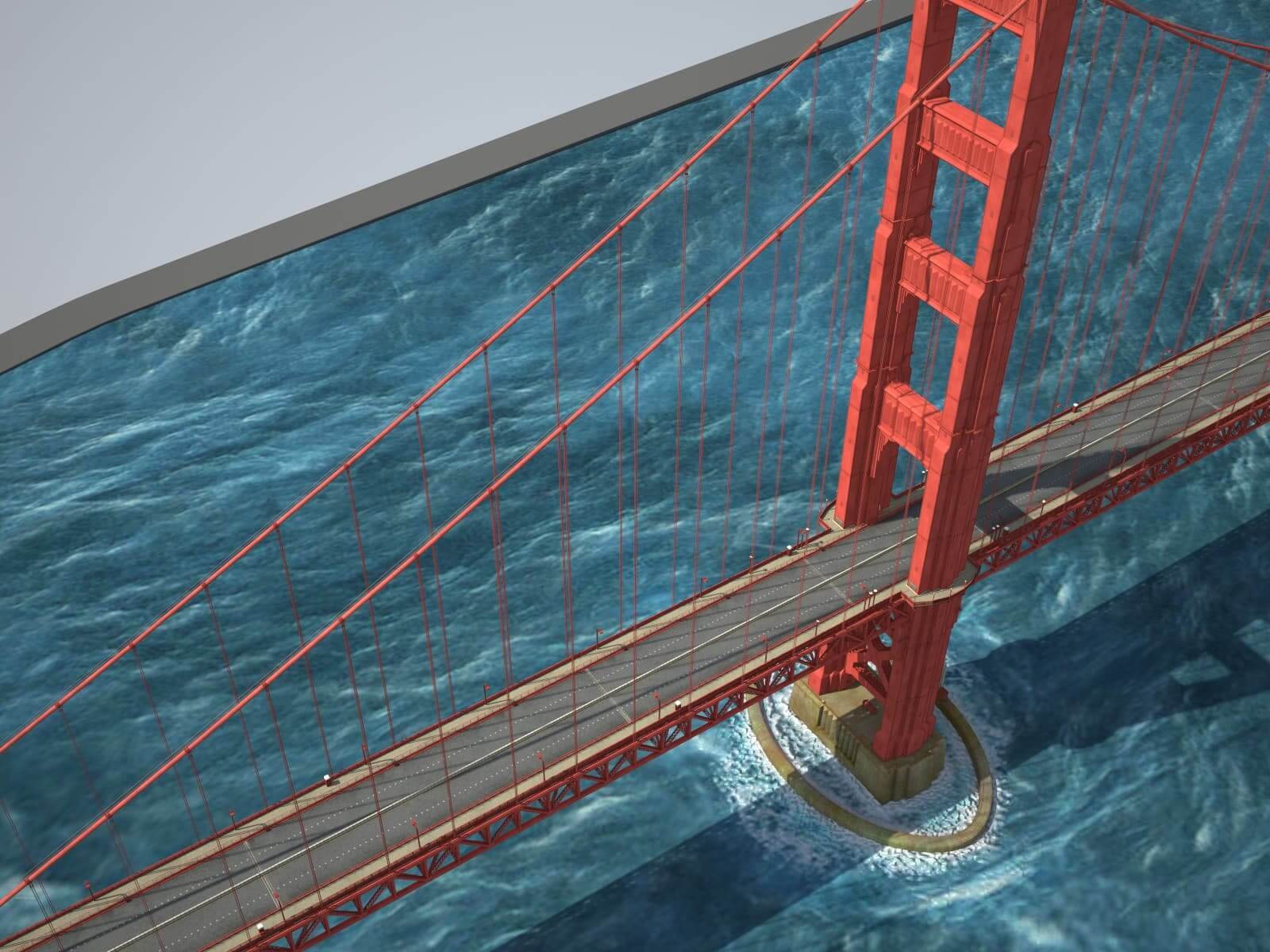 Golden Gate Bridge - 3D Model by SQUIR