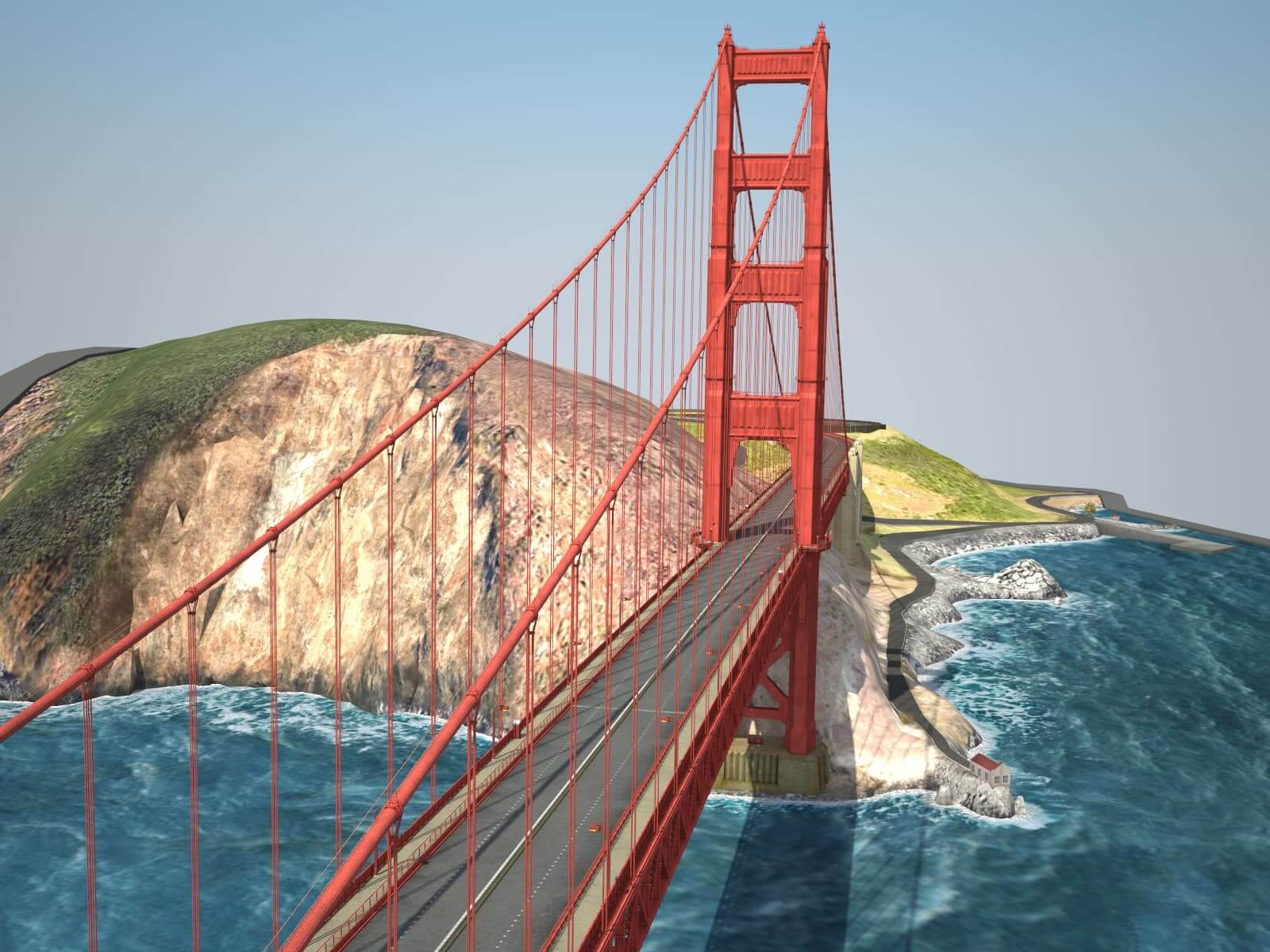 Golden Gate Bridge - 3D Model by SQUIR