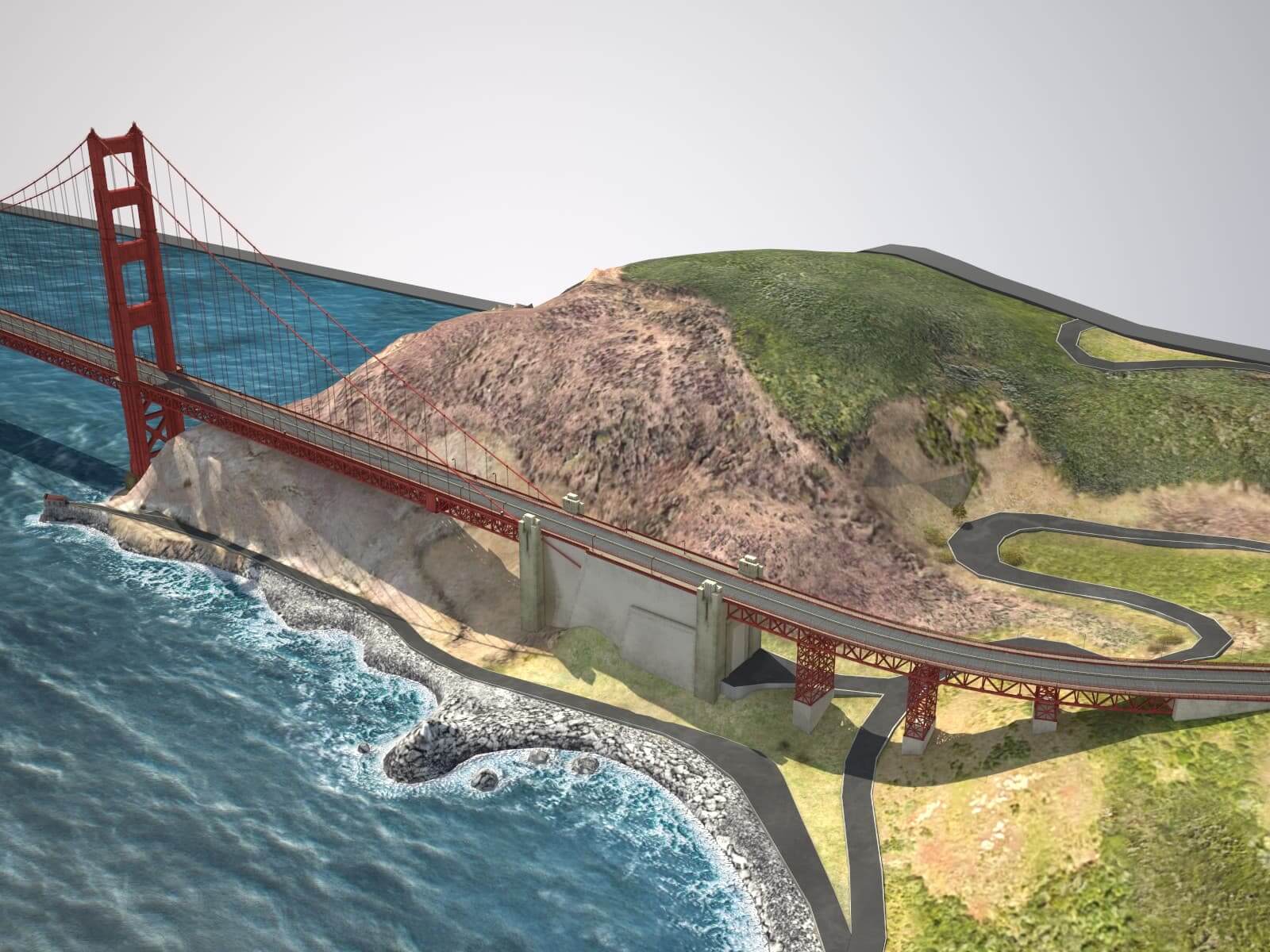 Golden Gate Bridge - 3D Model by SQUIR