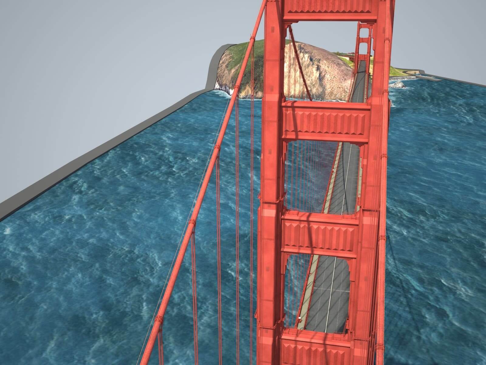 Golden Gate Bridge - 3D Model by SQUIR
