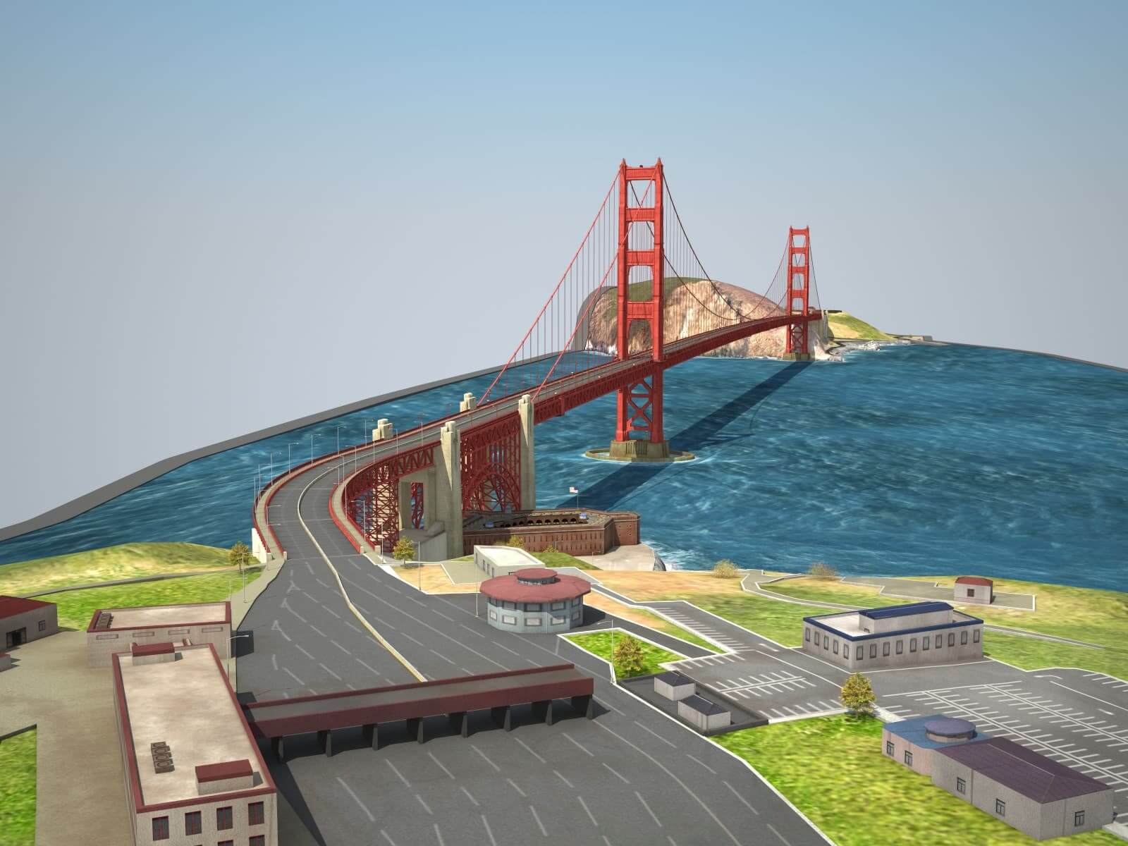 Golden Gate Bridge - 3D Model by SQUIR