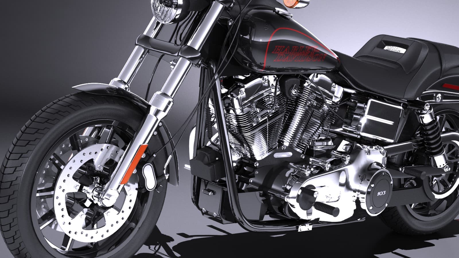 Harley Davidson Dyna Lowrider 2016 - 3D Model by SQUIR