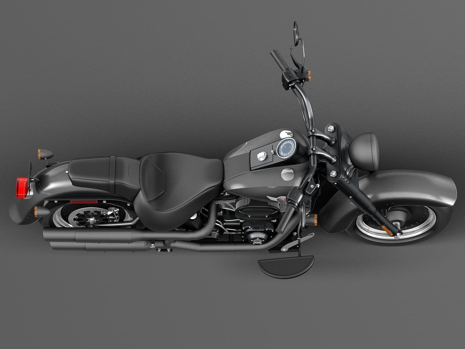 Harley Davidson Fat Boy S Black Matt 2016 - 3D Model by SQUIR