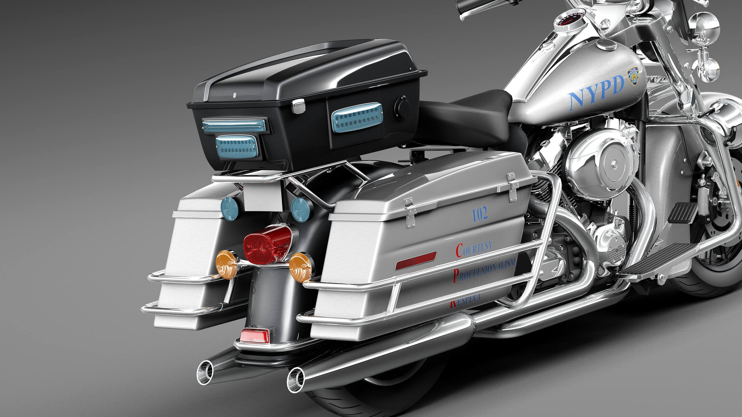 Harley Davidson Road King NYPD Police 2015 - 3D Model by SQUIR