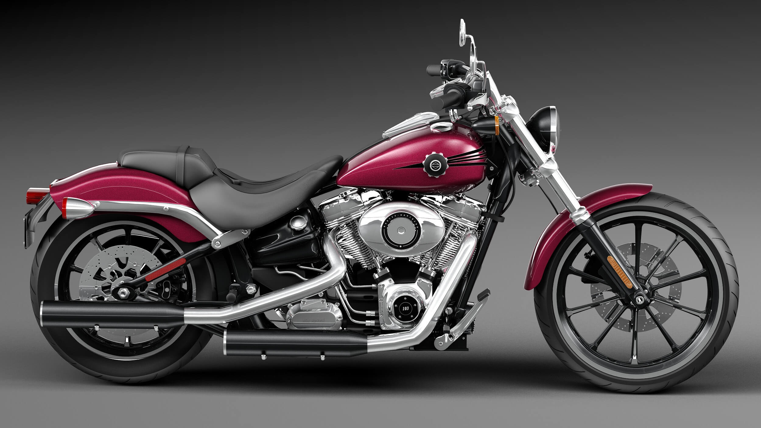 Harley Davidson Softail BreakOut 2015 - 3D Model by SQUIR