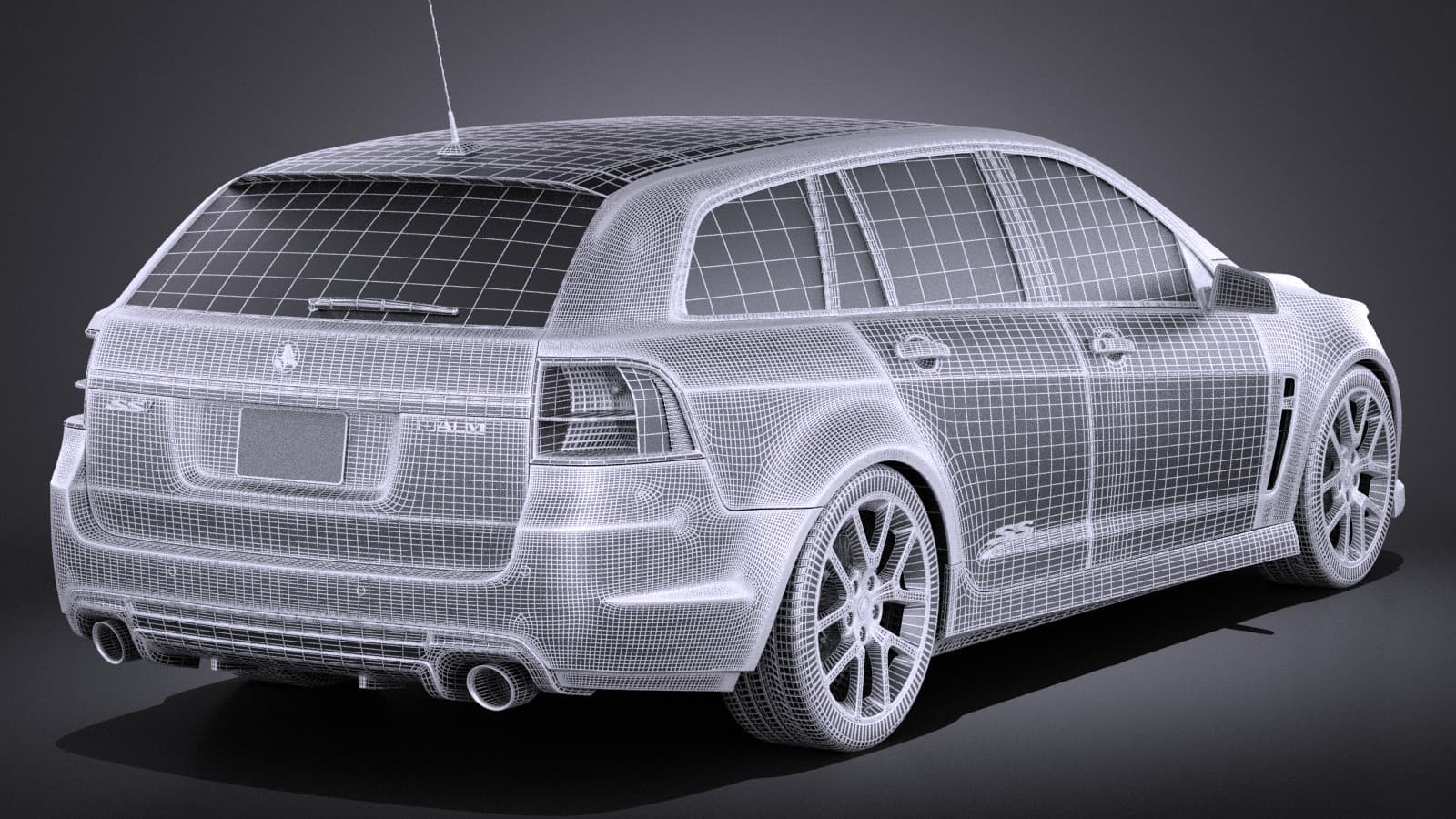 Holden VF Commodore Sportwagon SSV 2014 (V-Ray) 3D Model by SQUIR