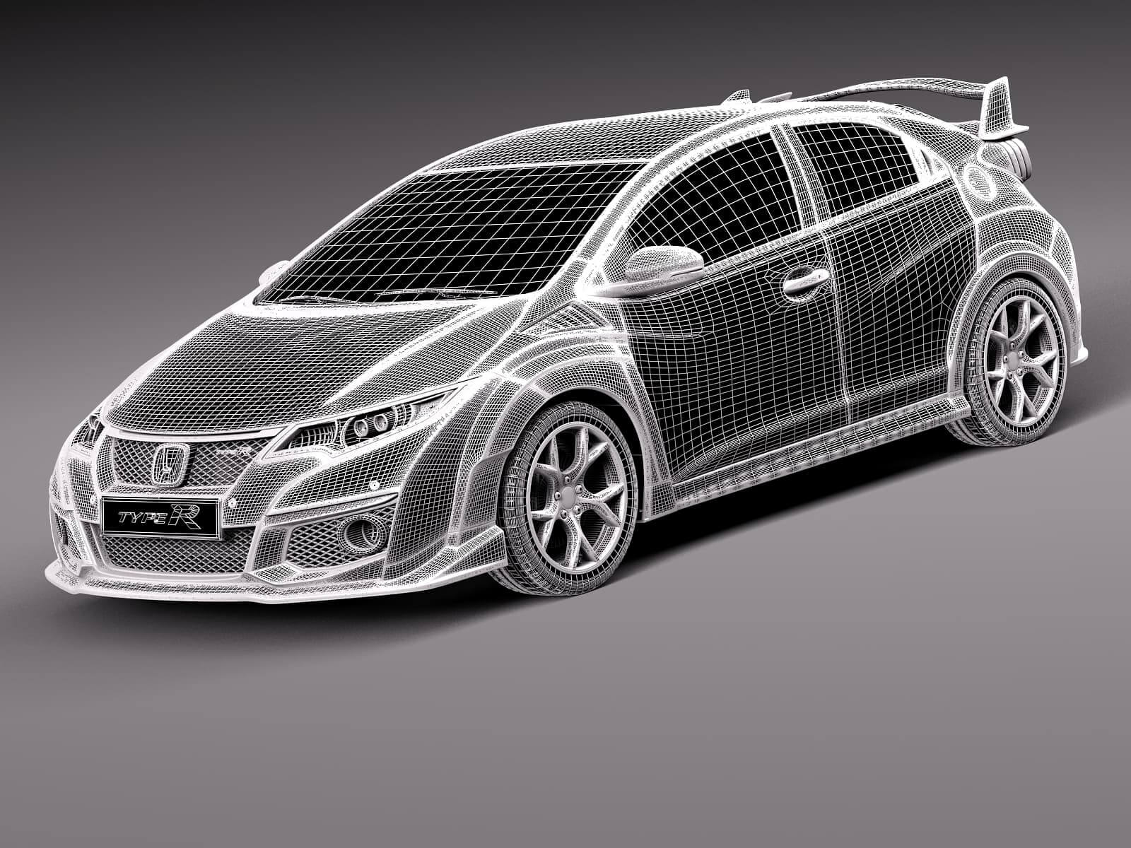Honda Civic Type R 2016 - 3D Model by SQUIR