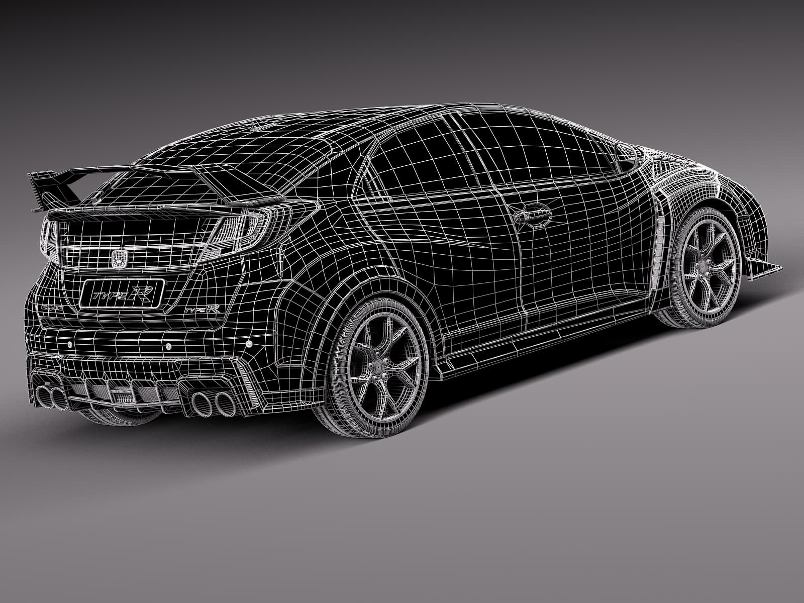 Honda Civic Type R 2016 - 3D Model by SQUIR