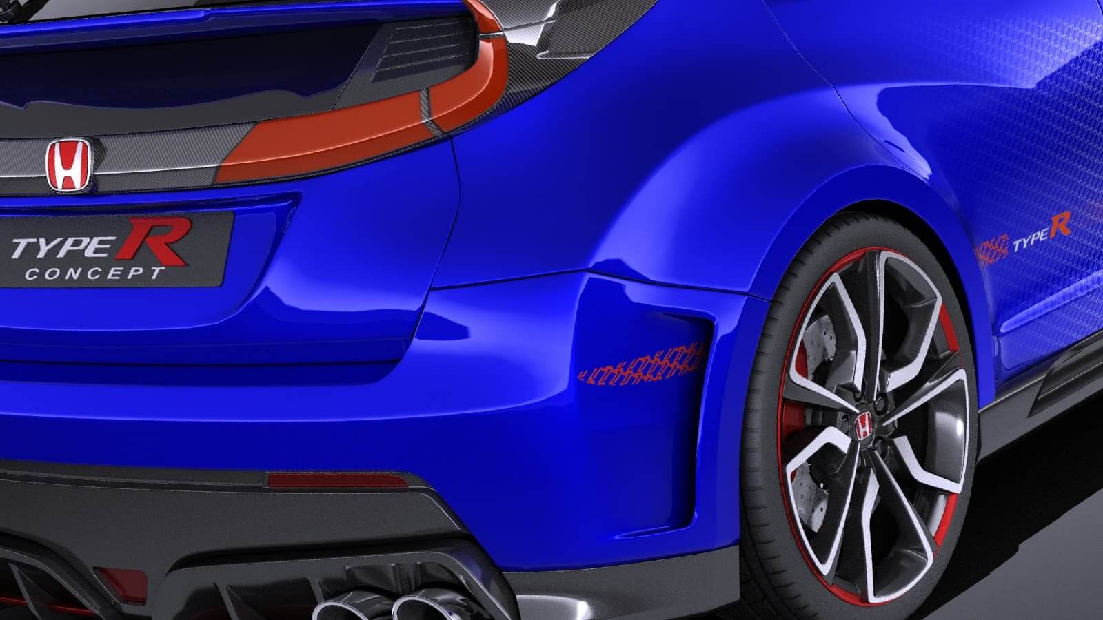 Honda Civic Type R Concept 2015 (V-Ray) 3D Model by SQUIR