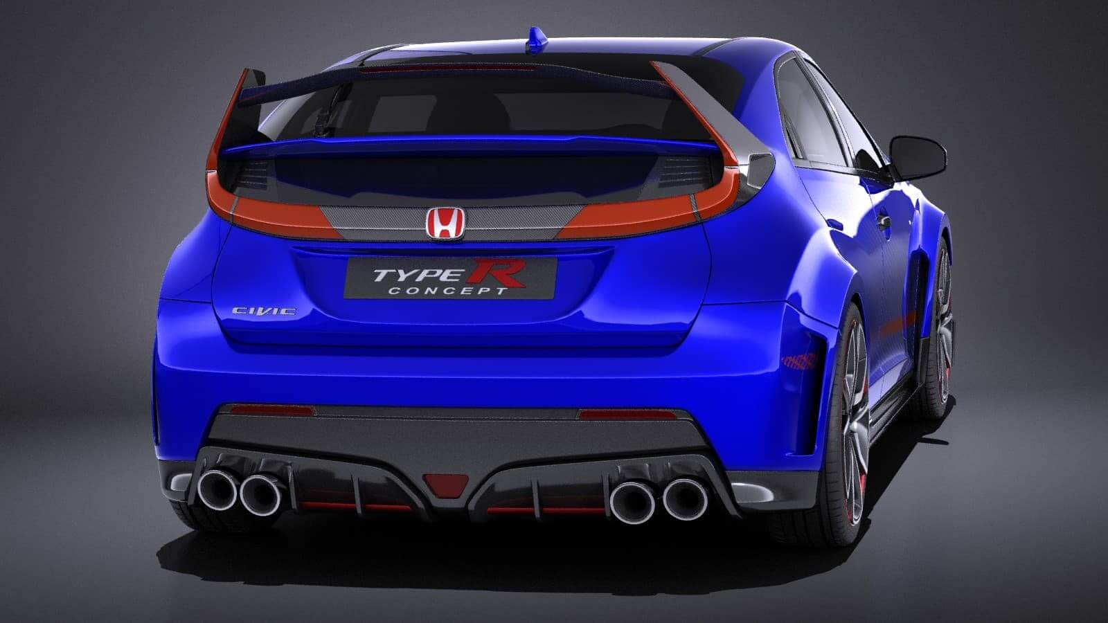 Honda Civic Type R Concept 2015 (V-Ray) 3D Model by SQUIR